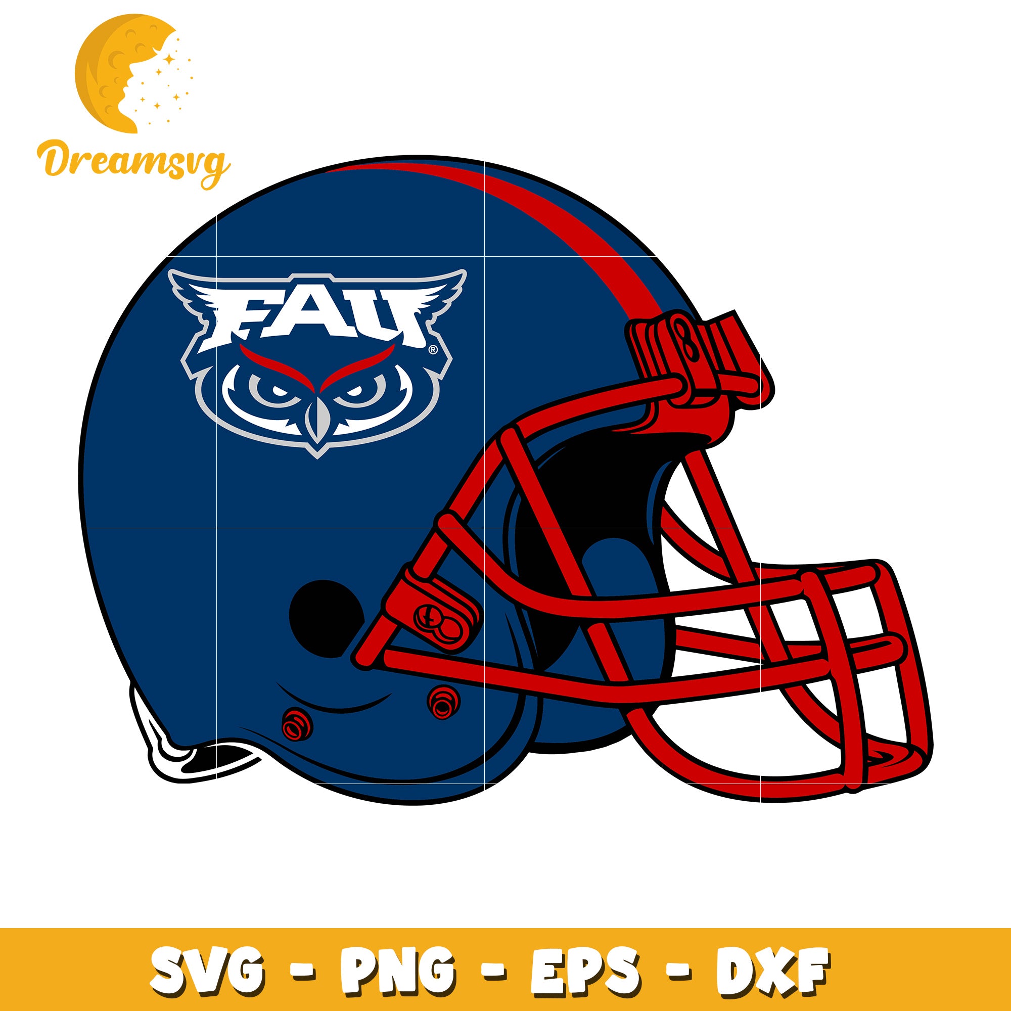 FAU Owls Football Helmet SVG PNG EPS DXF – DreamSVG Store
