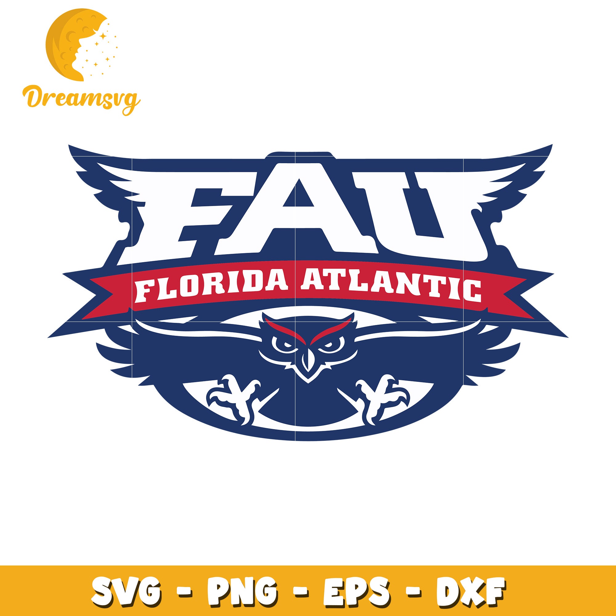 FAU Owls Logo SVG PNG EPS DXF Files – DreamSVG Store