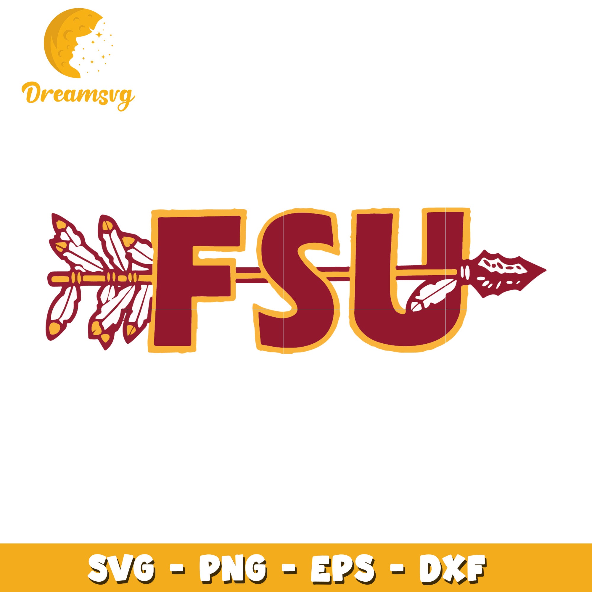 FSU Arrowhead SVG PNG EPS DXF Cut File – DreamSVG Store
