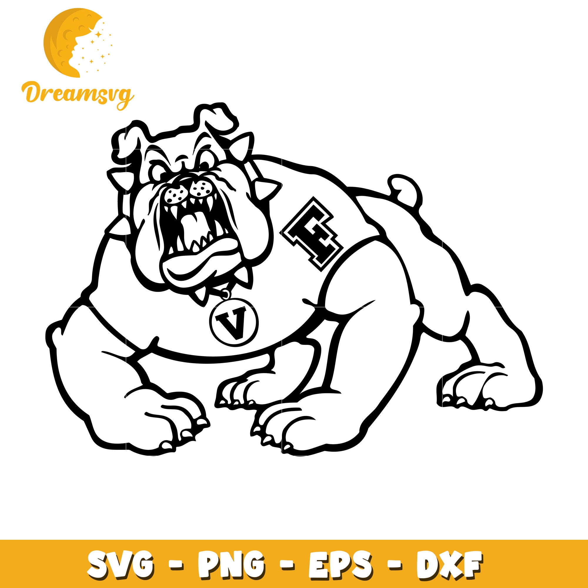 Fierce Bulldog SVG Cut File – DreamSVG Store