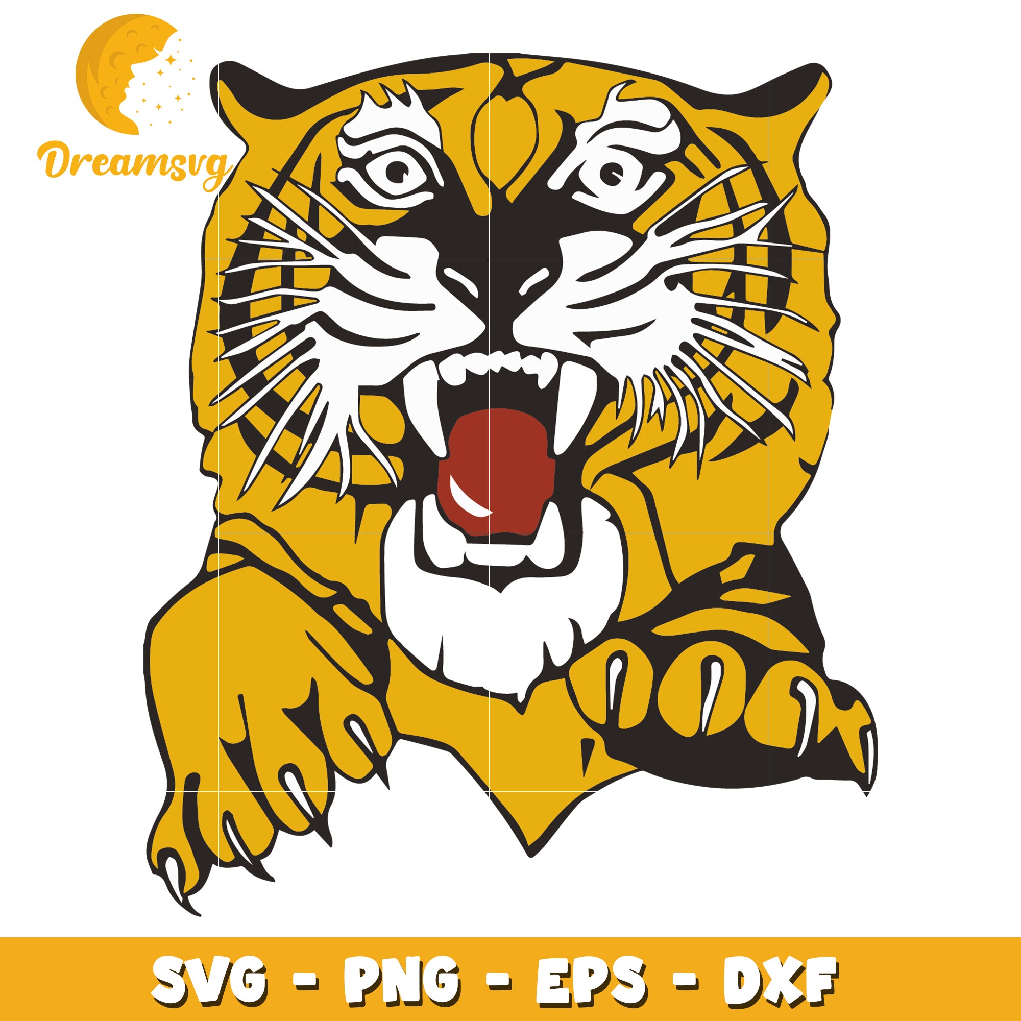 Fierce Tiger Head SVG Graphic for Cutting Machines and Crafts ...