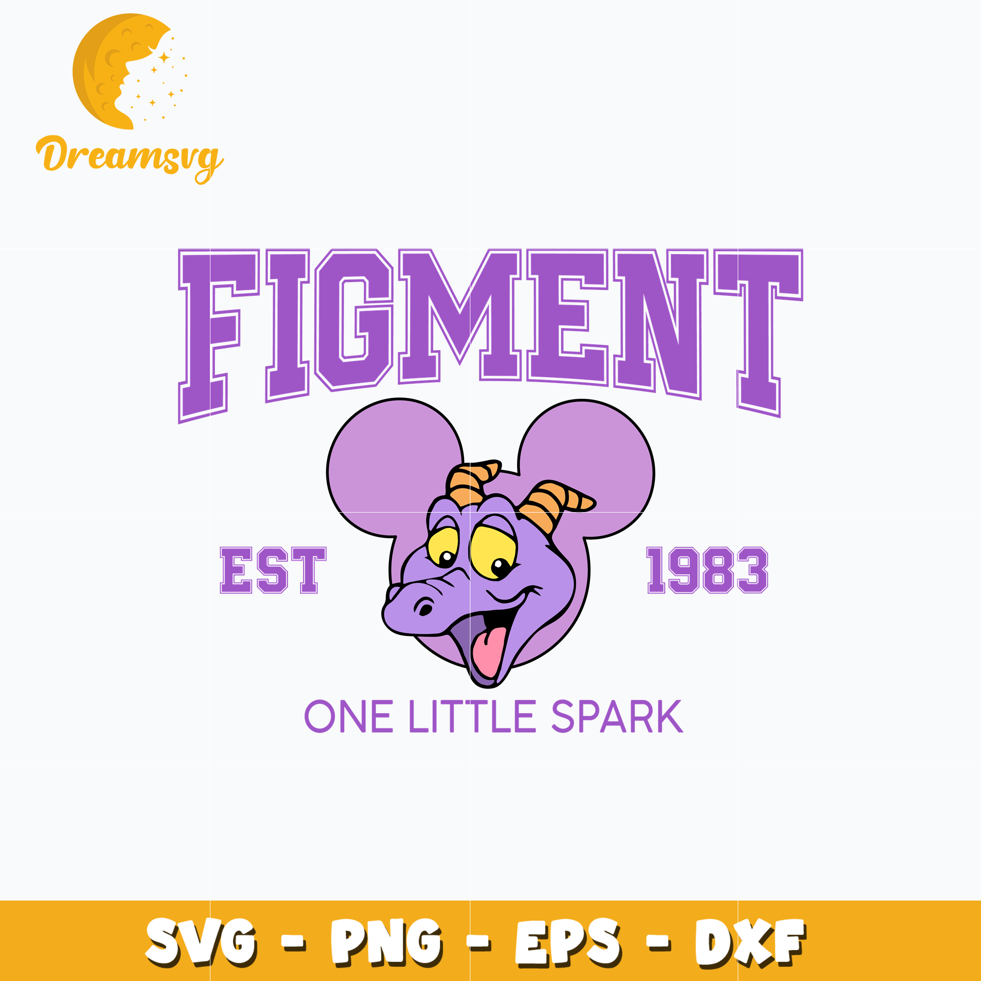 Mickey head figment est 1983 svg – DreamSVG Store