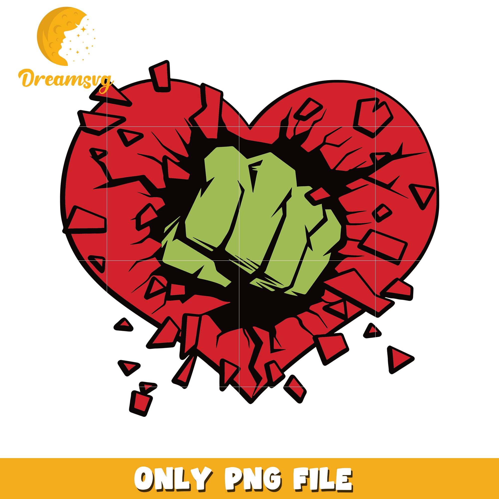 Fist Crushing Heart PNG – DreamSVG Store