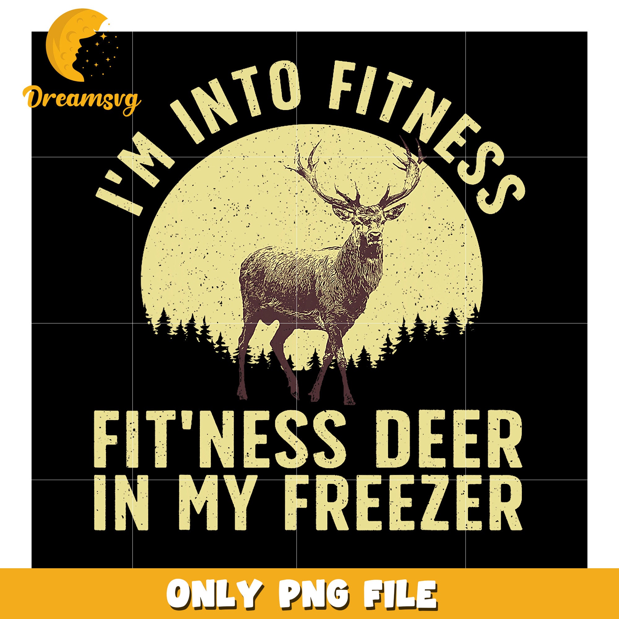 Fitness Deer Freezer PNG Design – DreamSVG Store