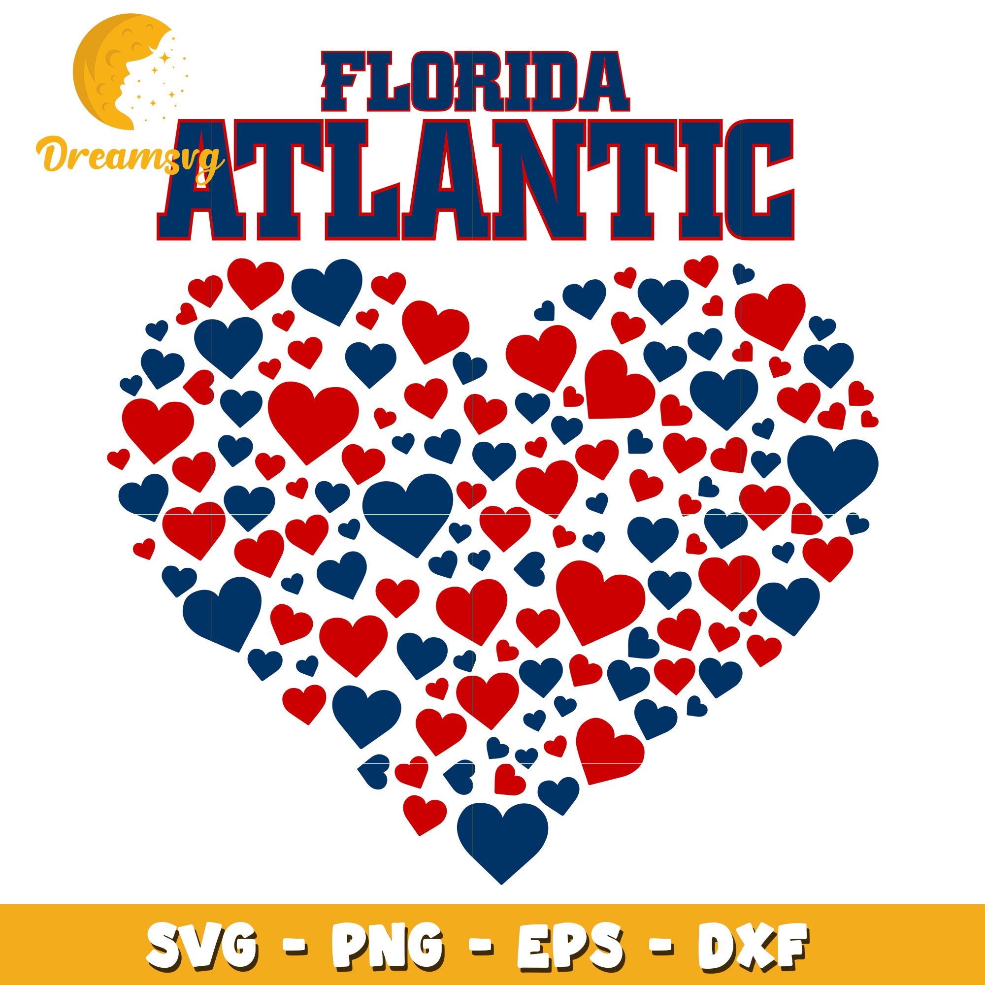 Florida Atlantic Heart SVG Cut File – DreamSVG Store