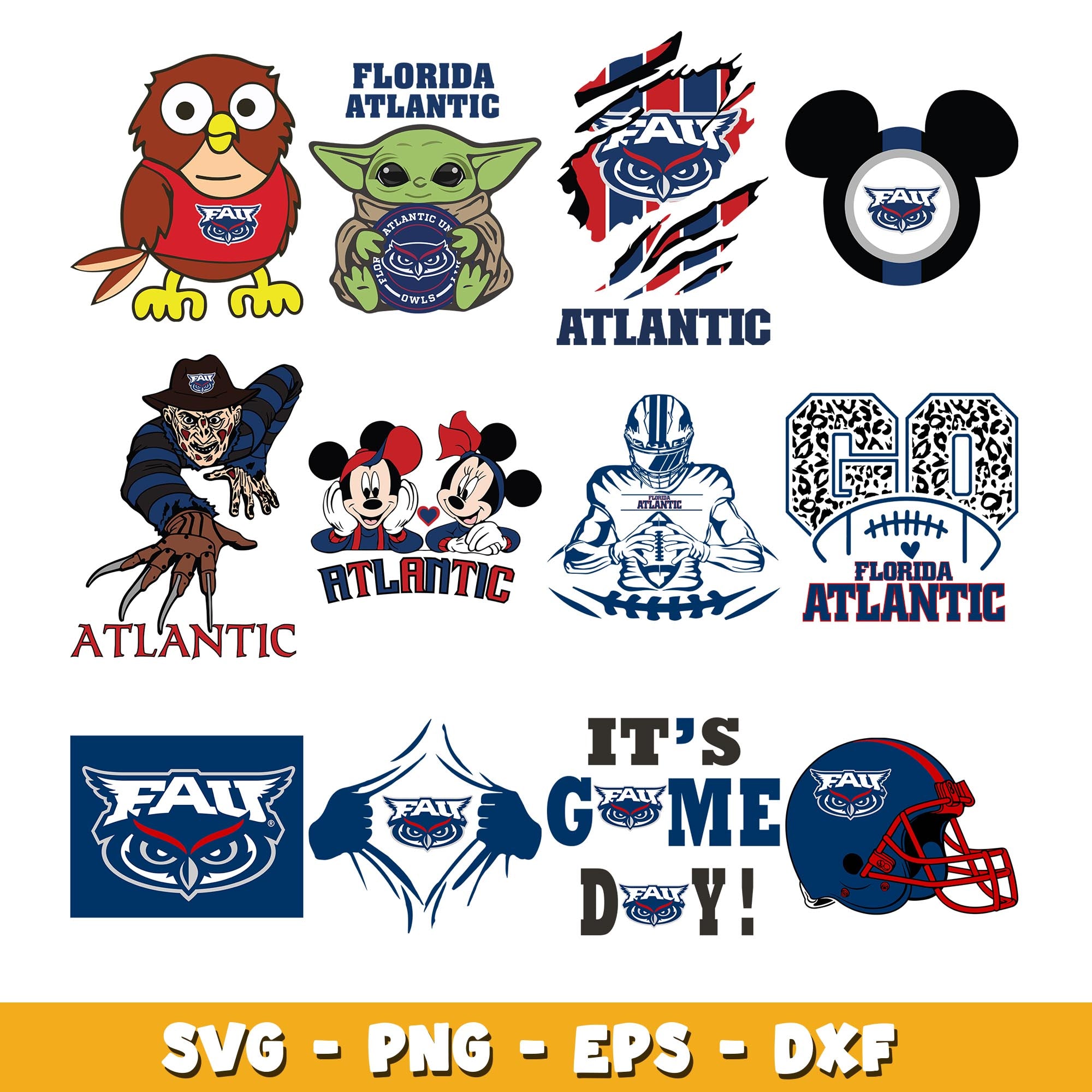 Florida Atlantic Bundle svg, Florida Atlantic logo svg, ncaa svg ...