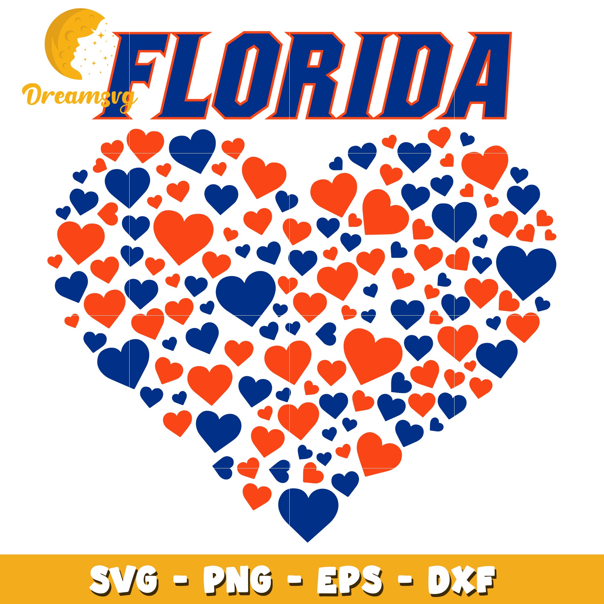 Florida Heart SVG PNG EPS DXF Cut File – DreamSVG Store