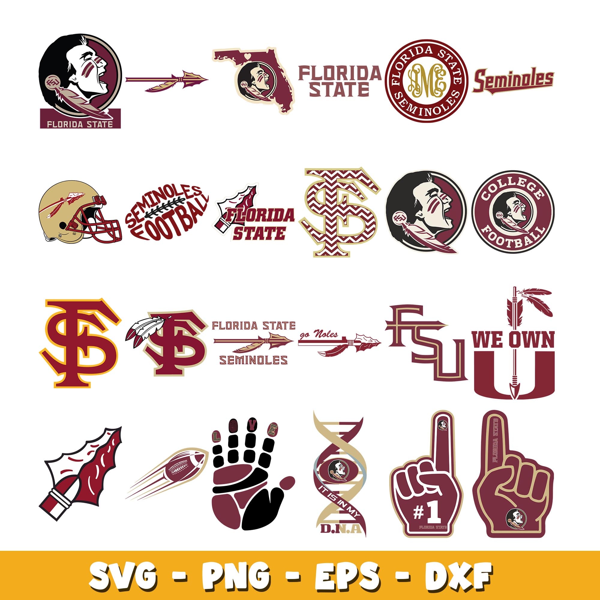Florida State Seminoles Bundle svg, Florida State Seminoles logo svg ...