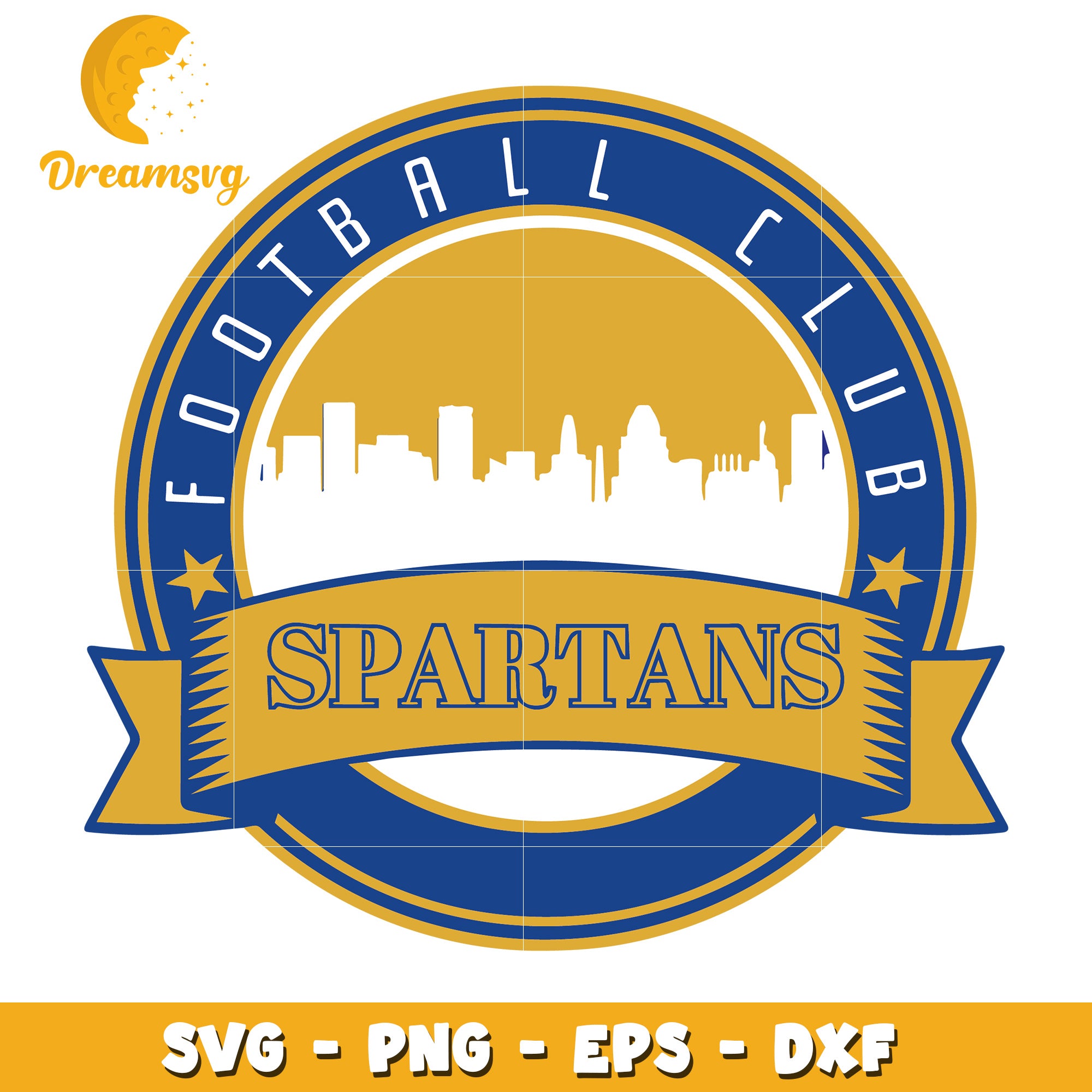 Football Club Spartans Logo SVG Design for Sports Teams – DreamSVG Store