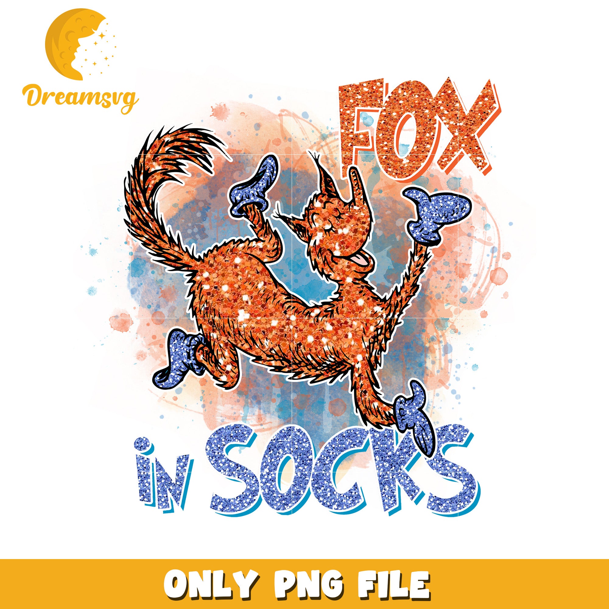 Fox in Socks PNG Sublimation Design – DreamSVG Store