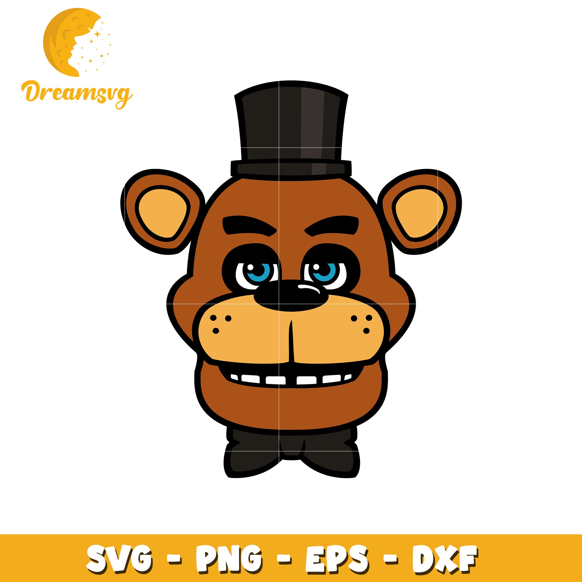 Freddy Fazbear SVG PNG EPS DXF – DreamSVG Store