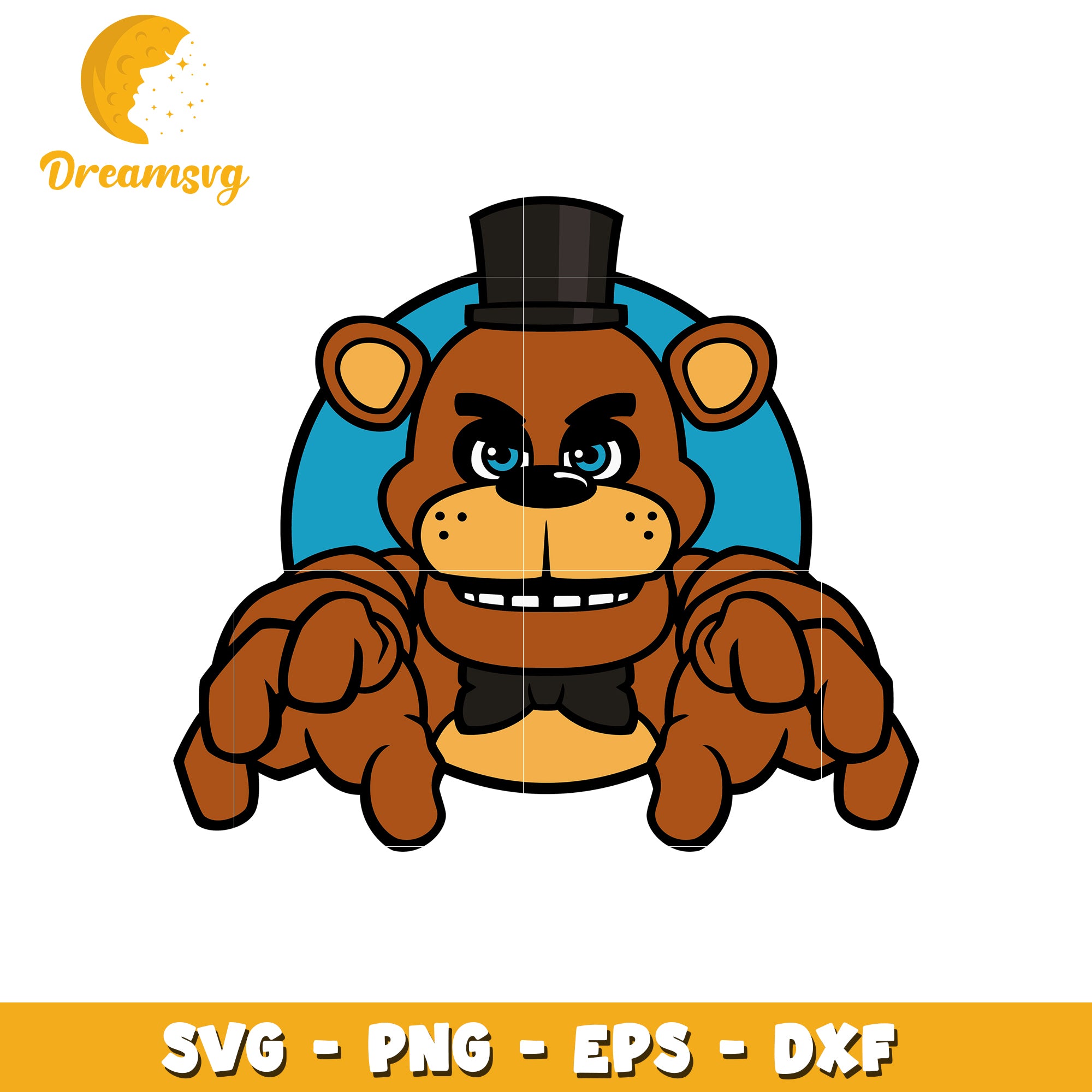 Freddy Fazbear SVG PNG EPS DXF Cut File – DreamSVG Store