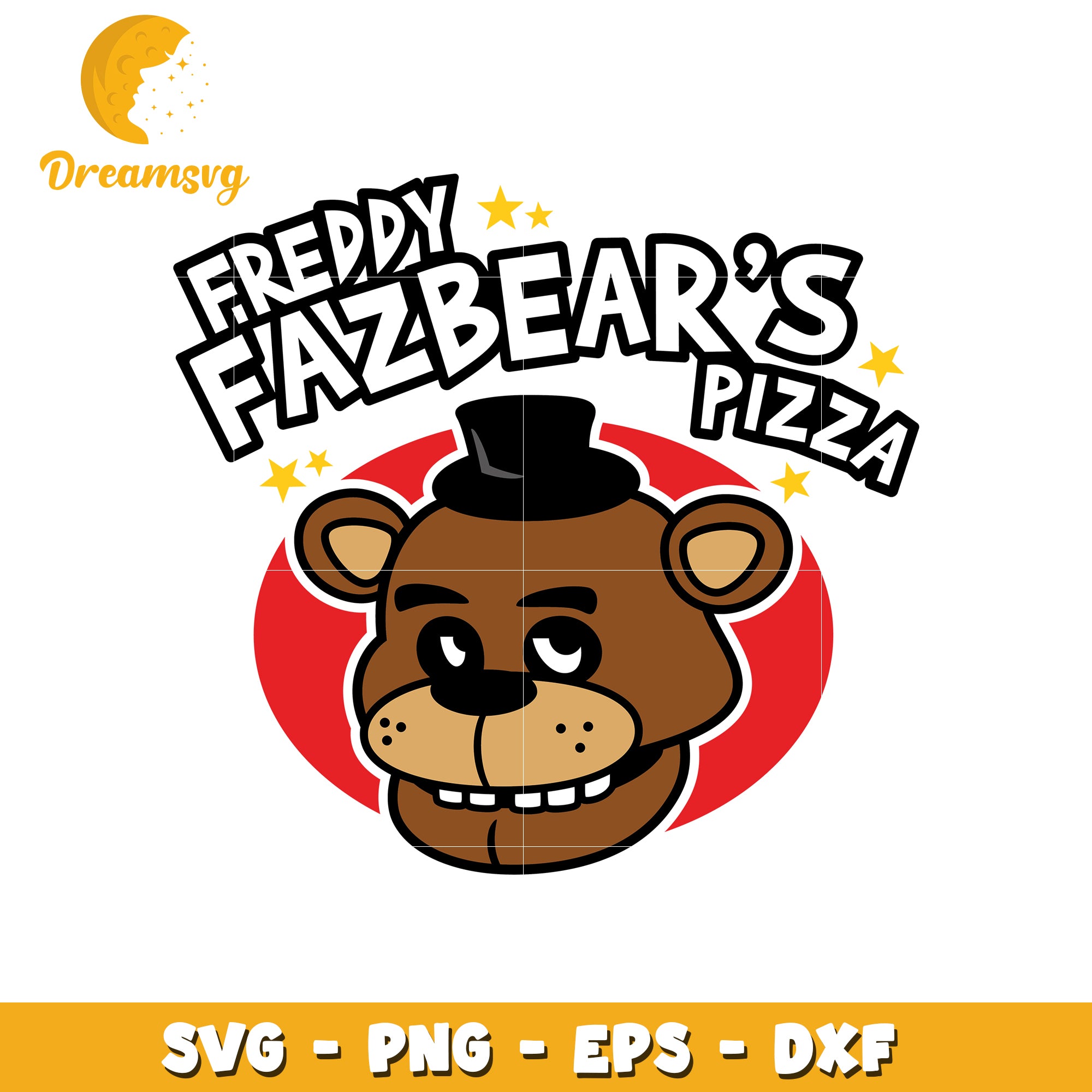 Freddy Fazbears Pizza SVG Cut File – DreamSVG Store