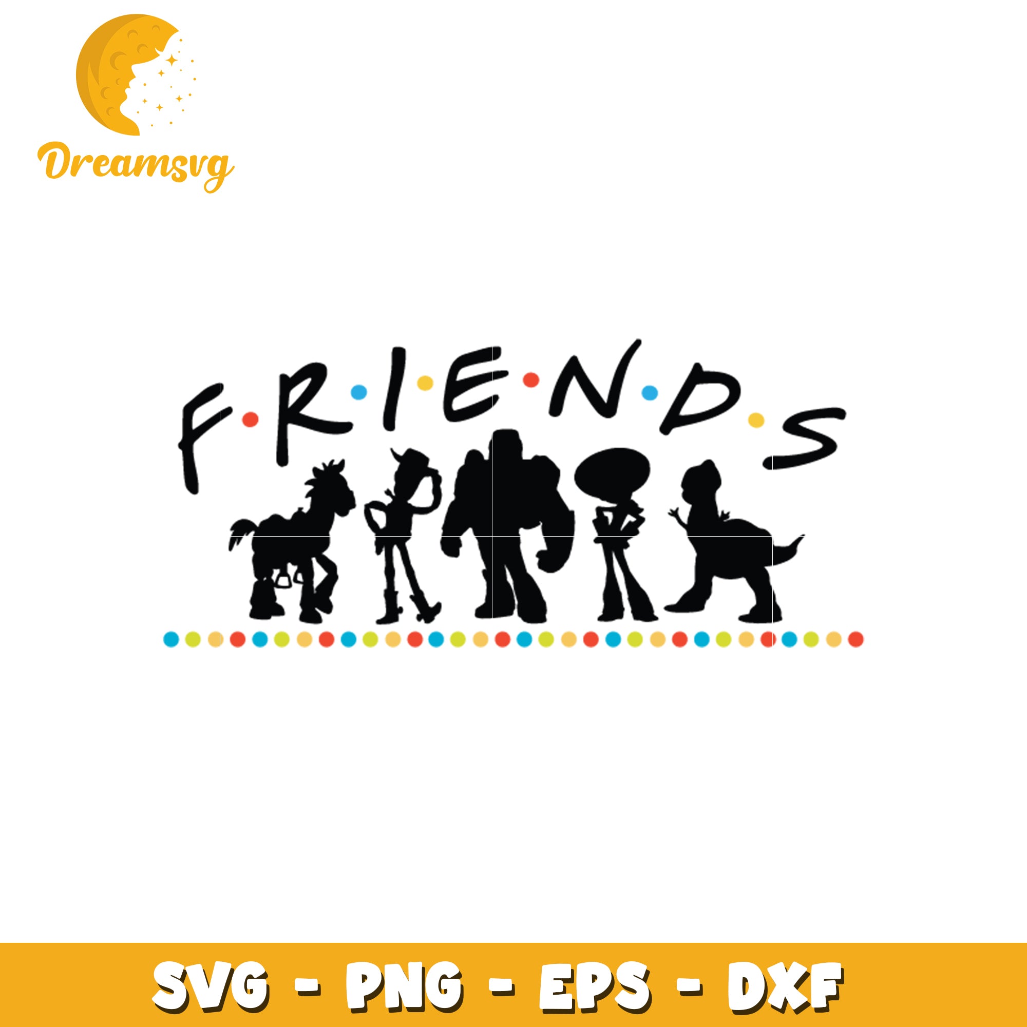 Friends SVG Silhouette Design for Crafts and Decor – DreamSVG Store