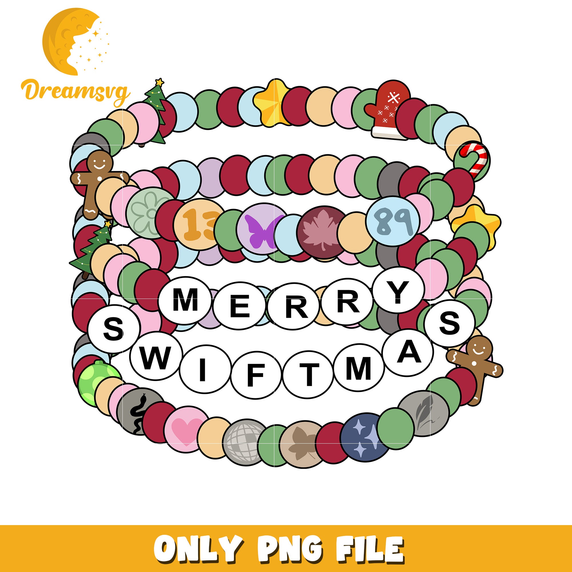 Friendship bracelet merry swiftmas png, the eras tour png – DreamSVG Store