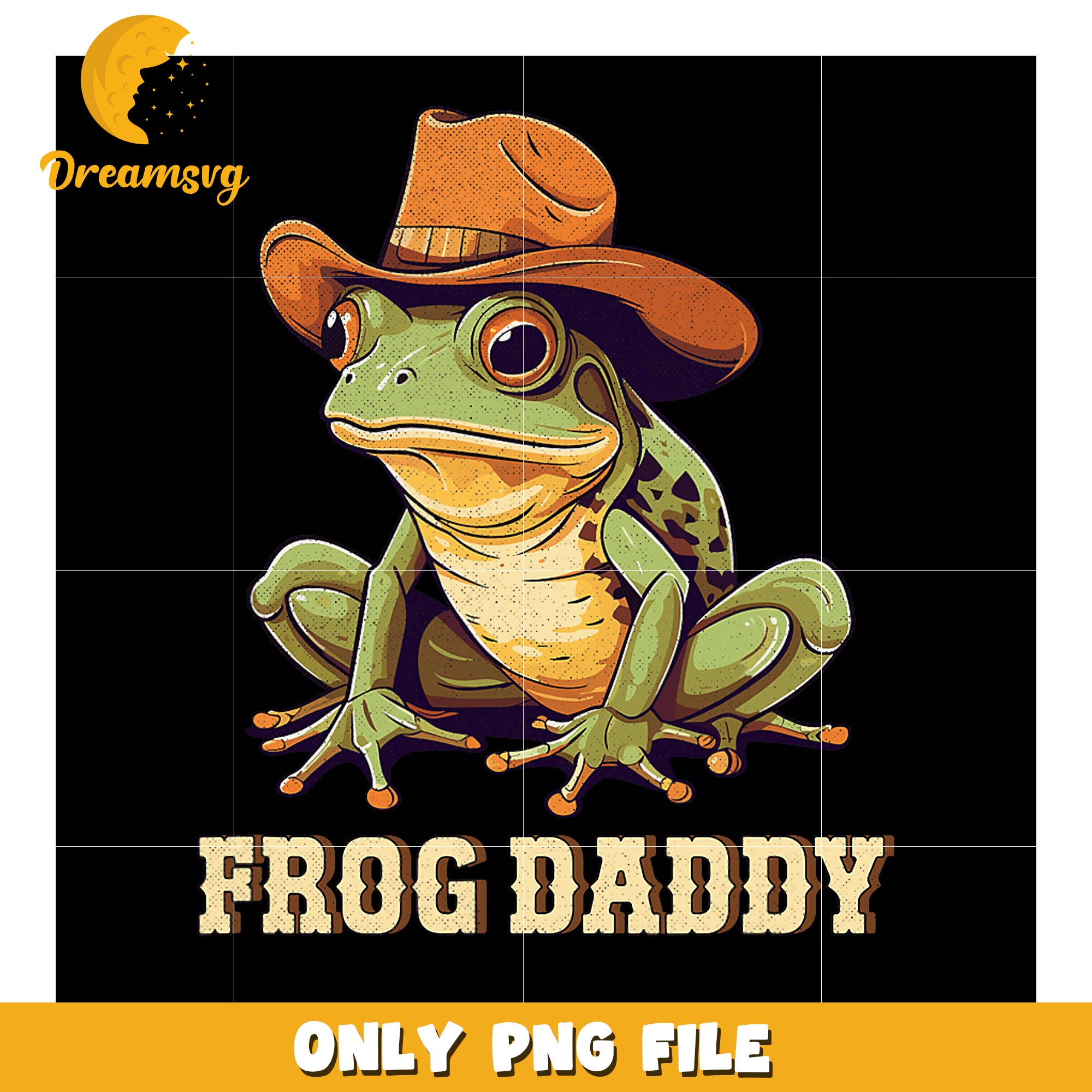 Frog Daddy PNG Cowboy Frog Graphic – DreamSVG Store
