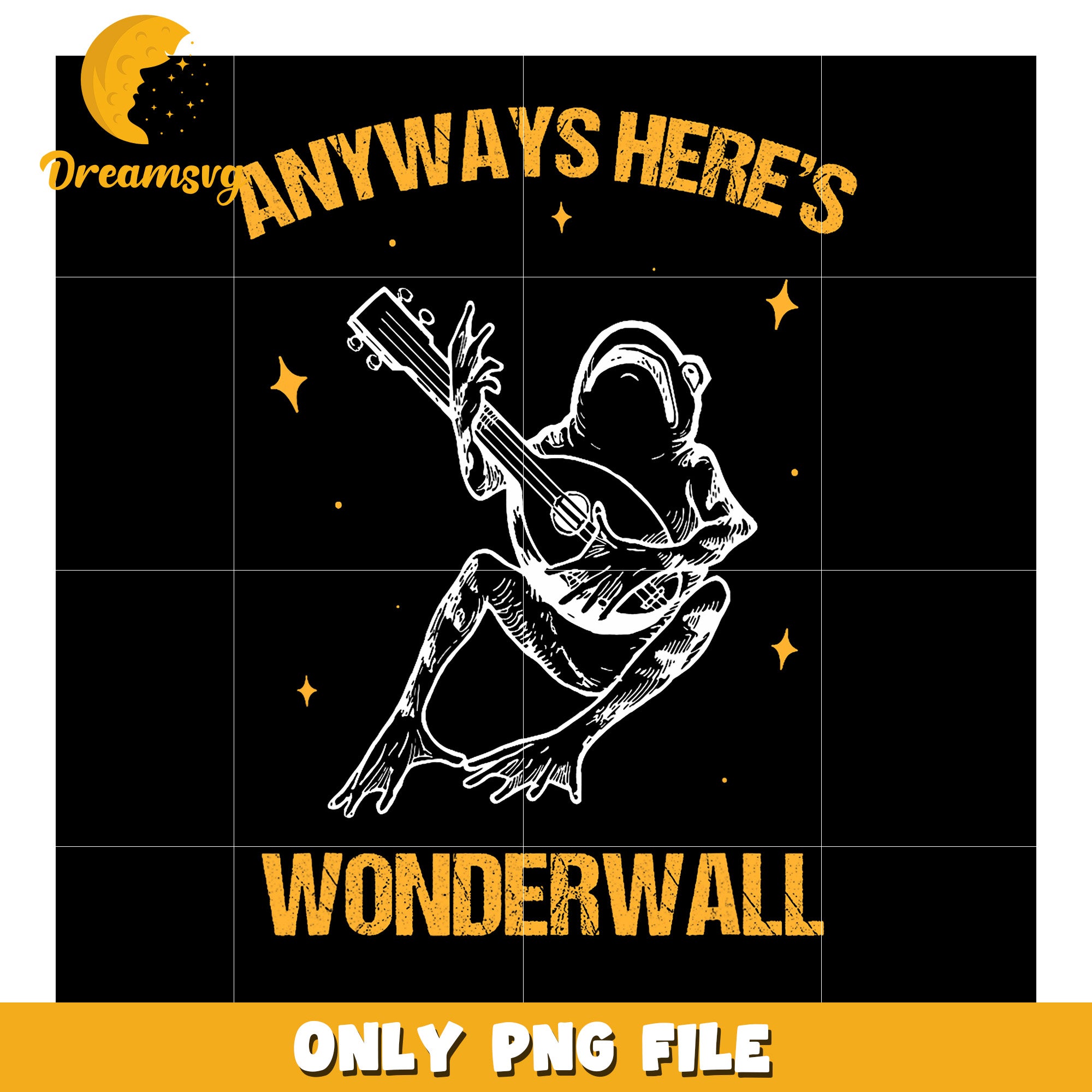 Frog Playing Mandolin Wonderwall PNG – DreamSVG Store
