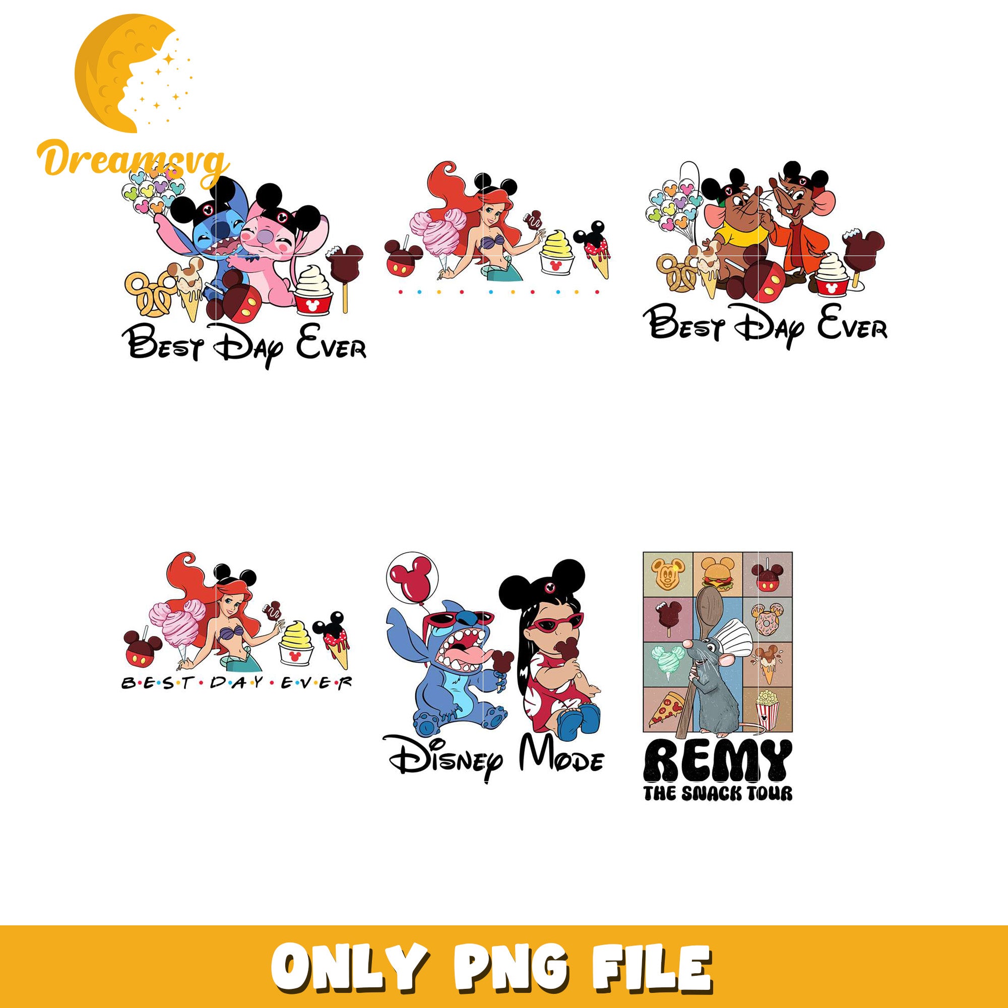 Fun Disney Themed Bundle PNG Files for Creative Projects – DreamSVG Store