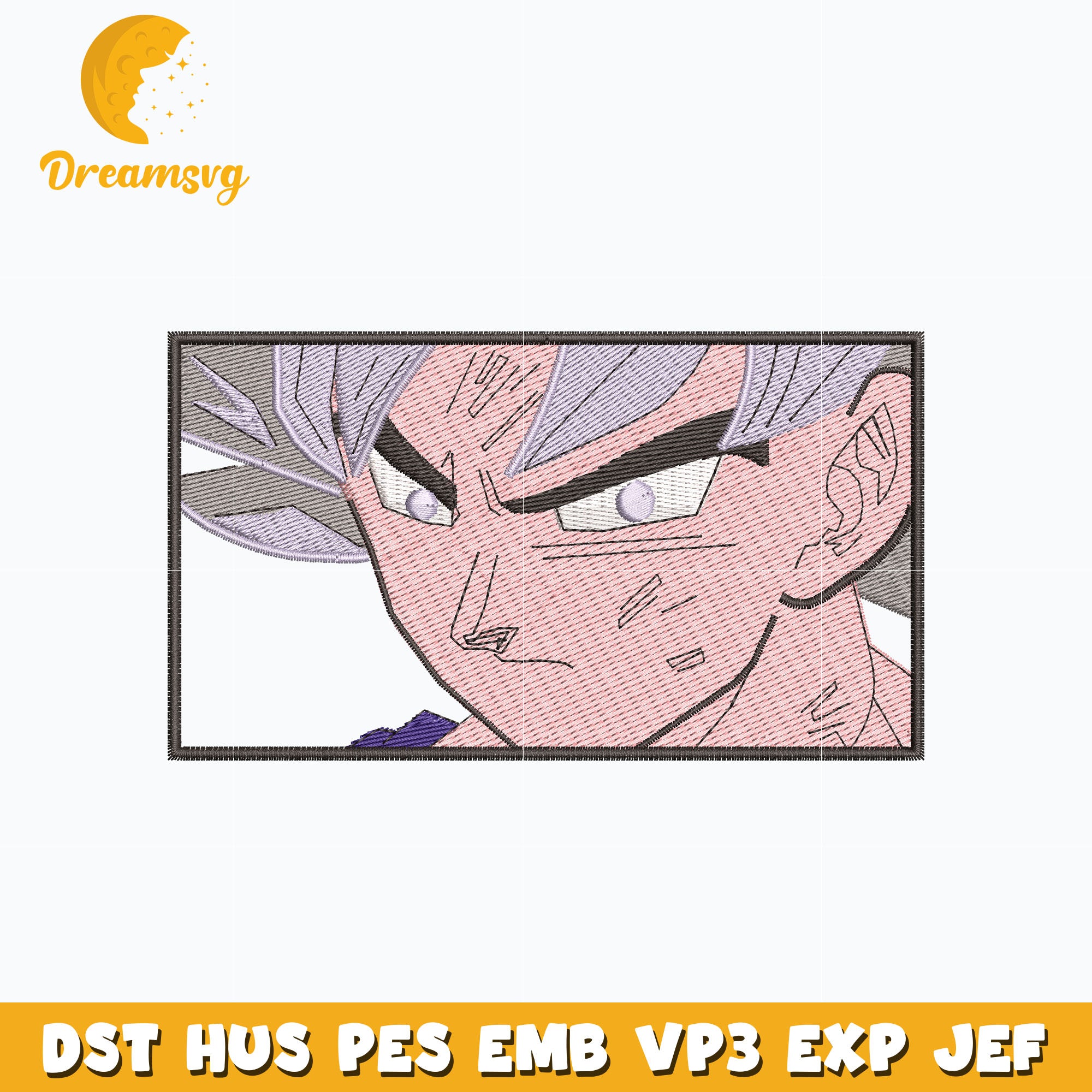 Goku mui rectangle embroidery design – DreamSVG Store