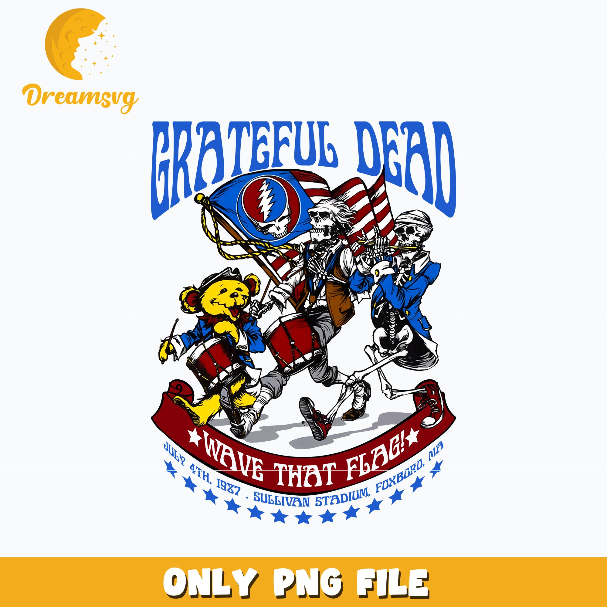 Grateful dead wave that flag Png – DreamSVG Store