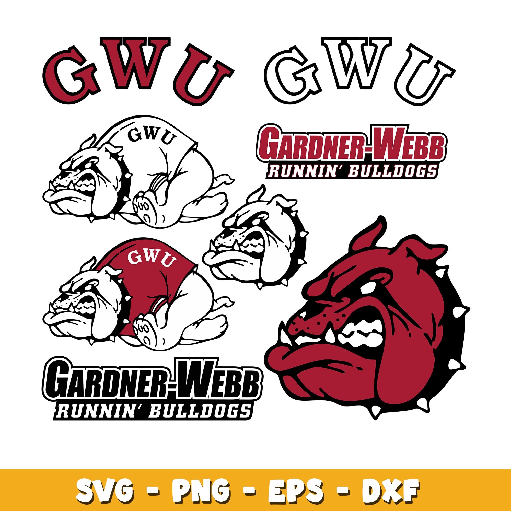 Gardner Webb Bulldogs Bundle svg, Gardner Webb Bulldogs logo svg, ncaa ...