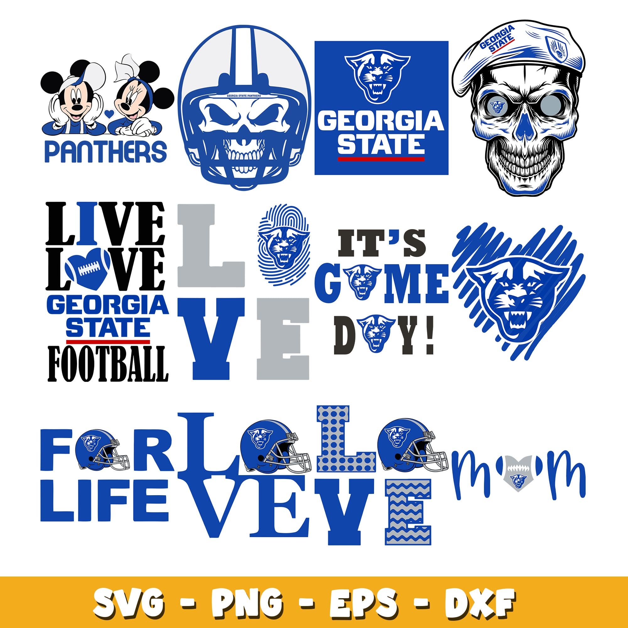 Georgia State Love Bundle svg, Georgia State logo svg, ncaa svg ...