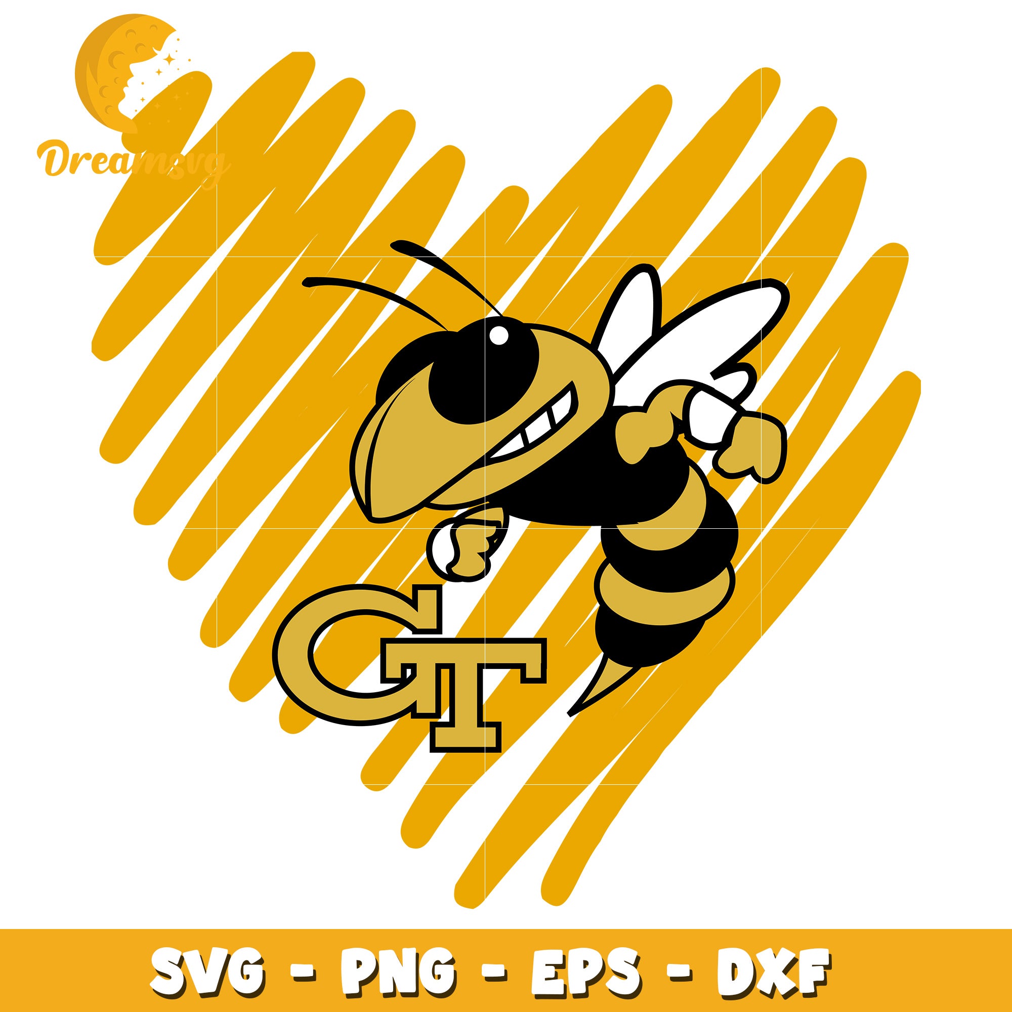 Georgia Tech Buzz Bee SVG Cut File – DreamSVG Store