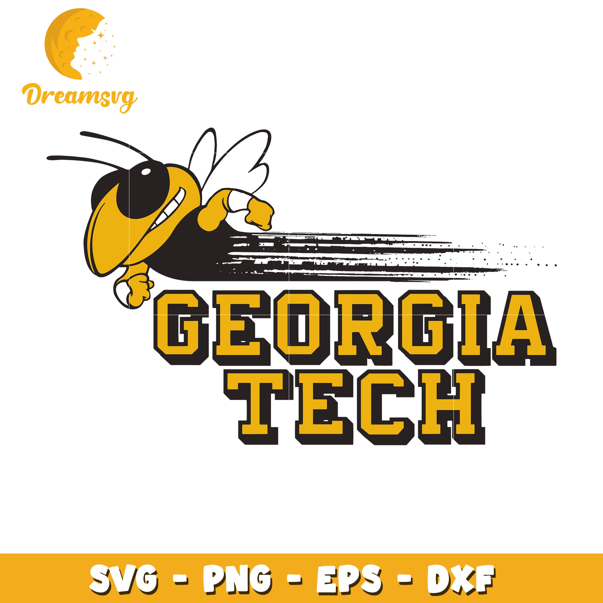 Georgia Tech Yellow Jacket SVG Cut File – DreamSVG Store