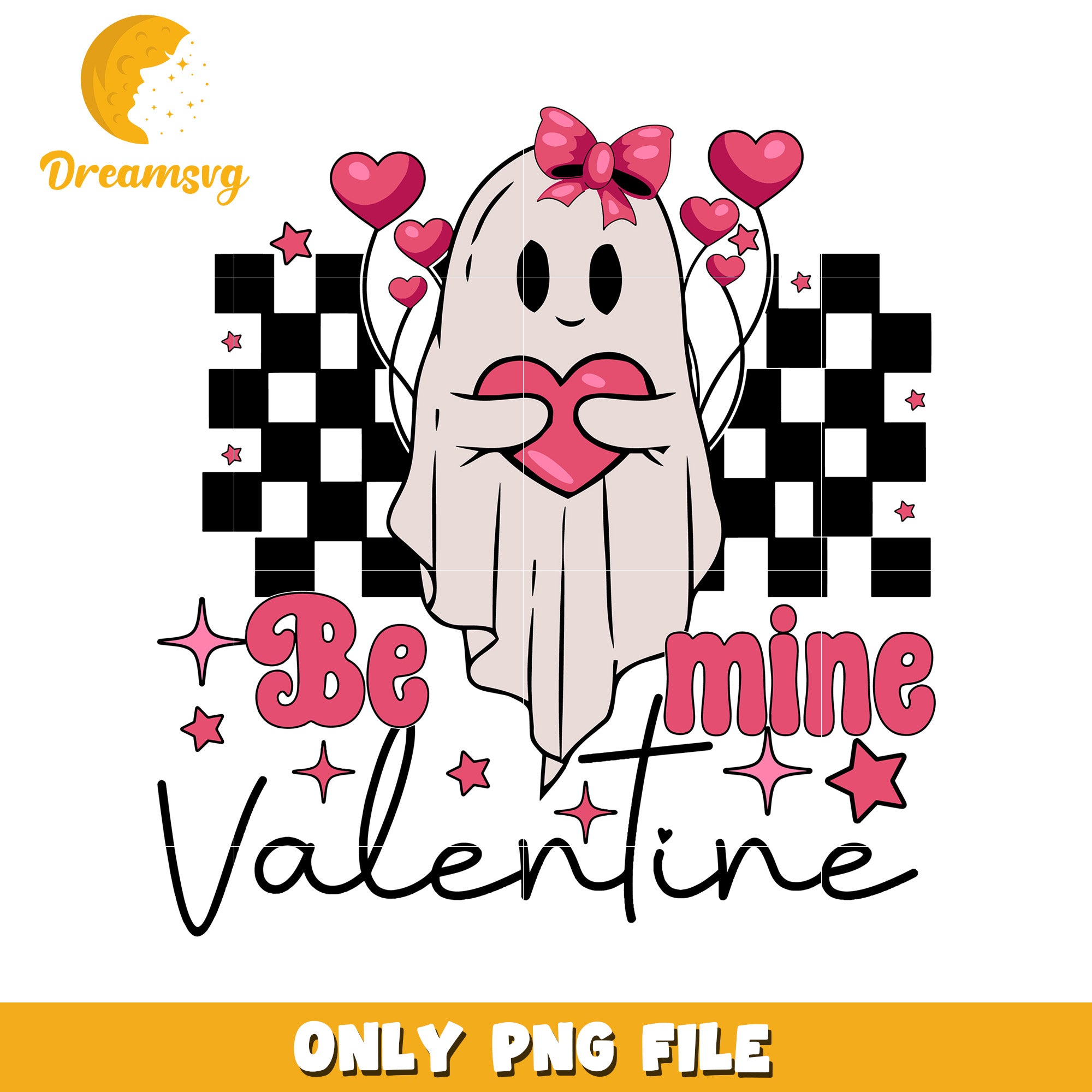 Ghost Valentine PNG Be Mine – DreamSVG Store