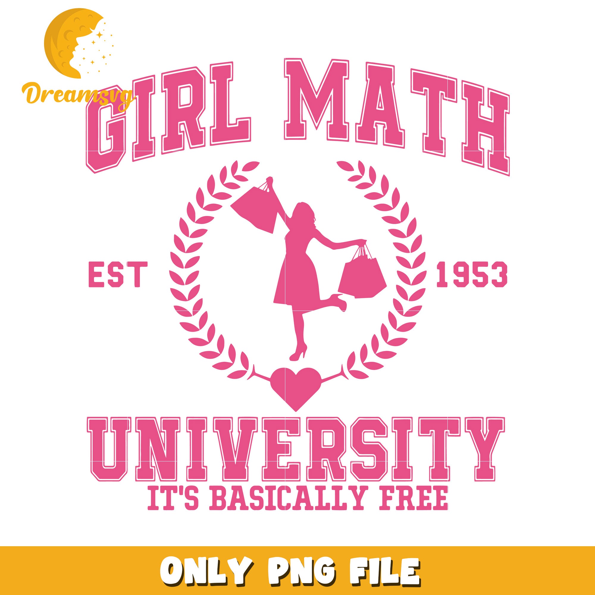 Girl Math University PNG Design – DreamSVG Store