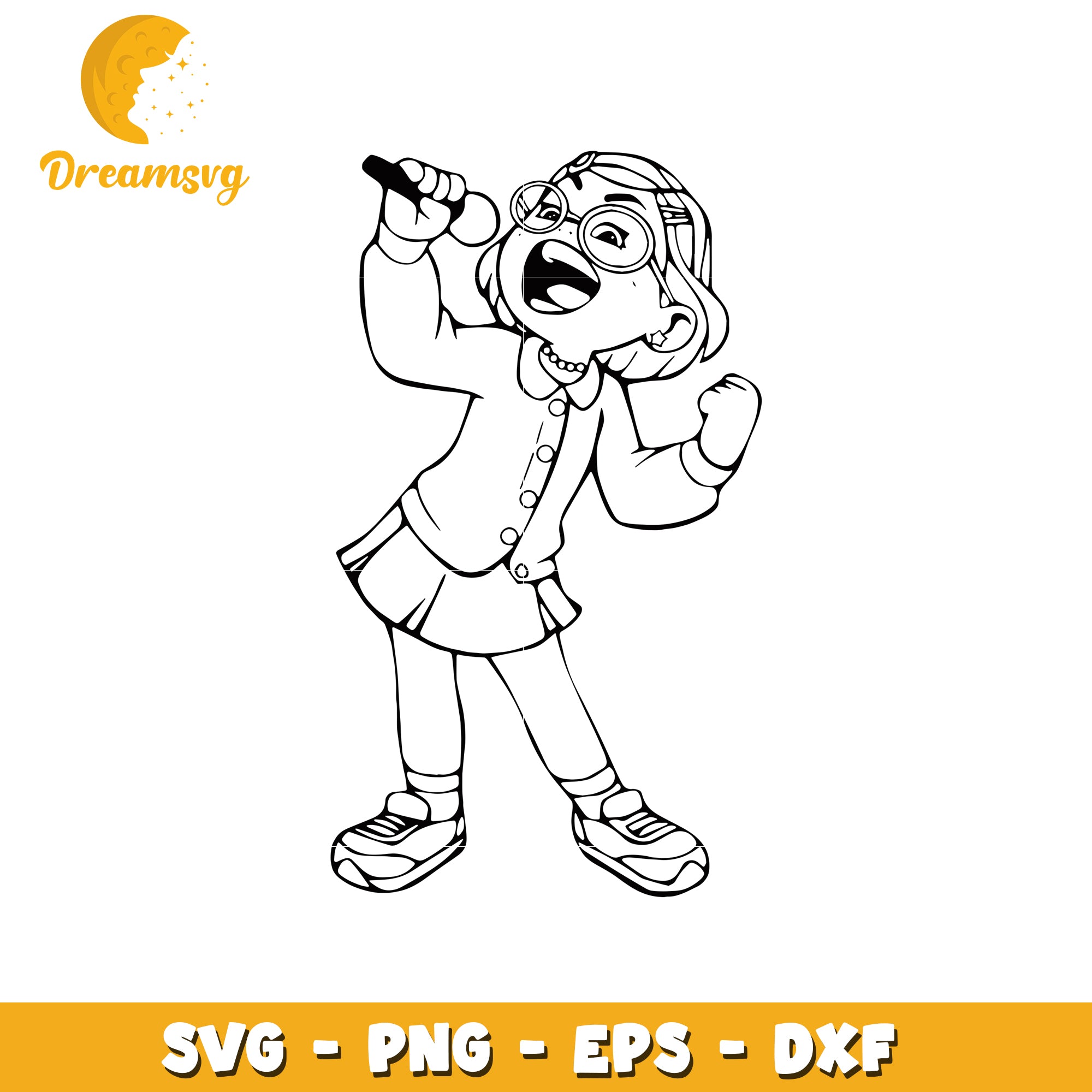 Girl Singing SVG Cut File – DreamSVG Store