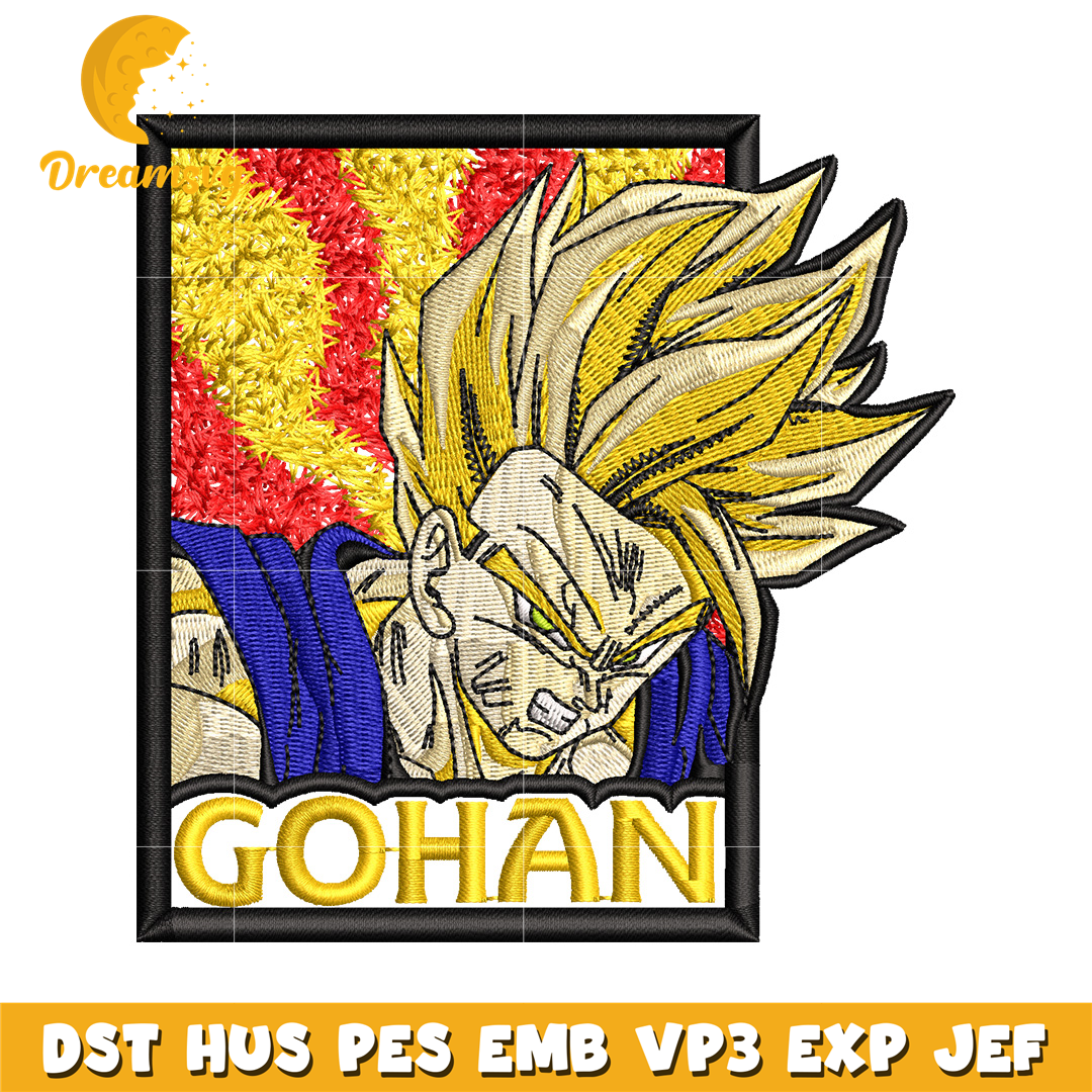 Gohan poster embroidery design – DreamSVG Store