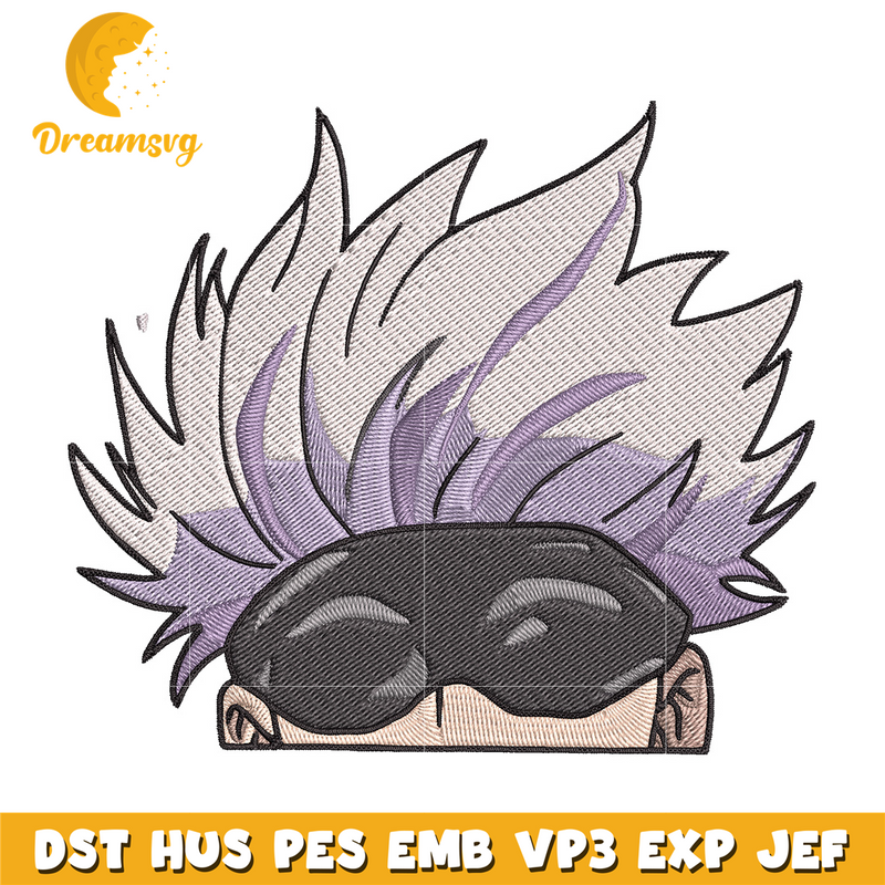Gojo Peeker Embroidery Design