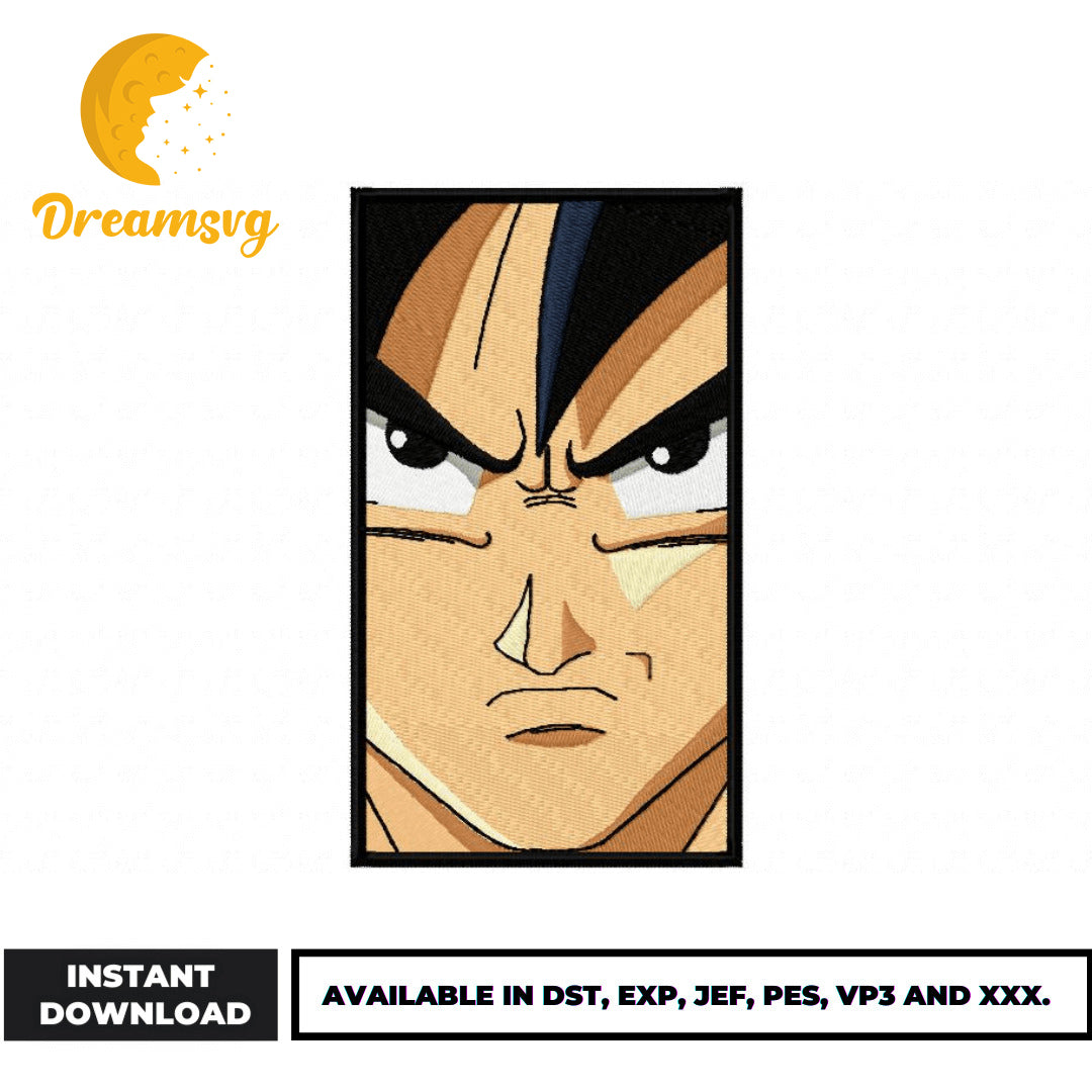 Goku face embroidery design – DreamSVG Store