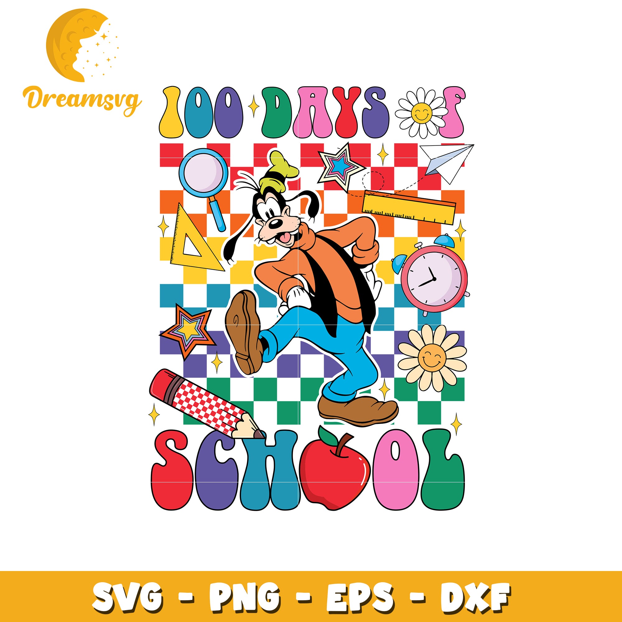 Goofy 100 Days of School SVG – DreamSVG Store