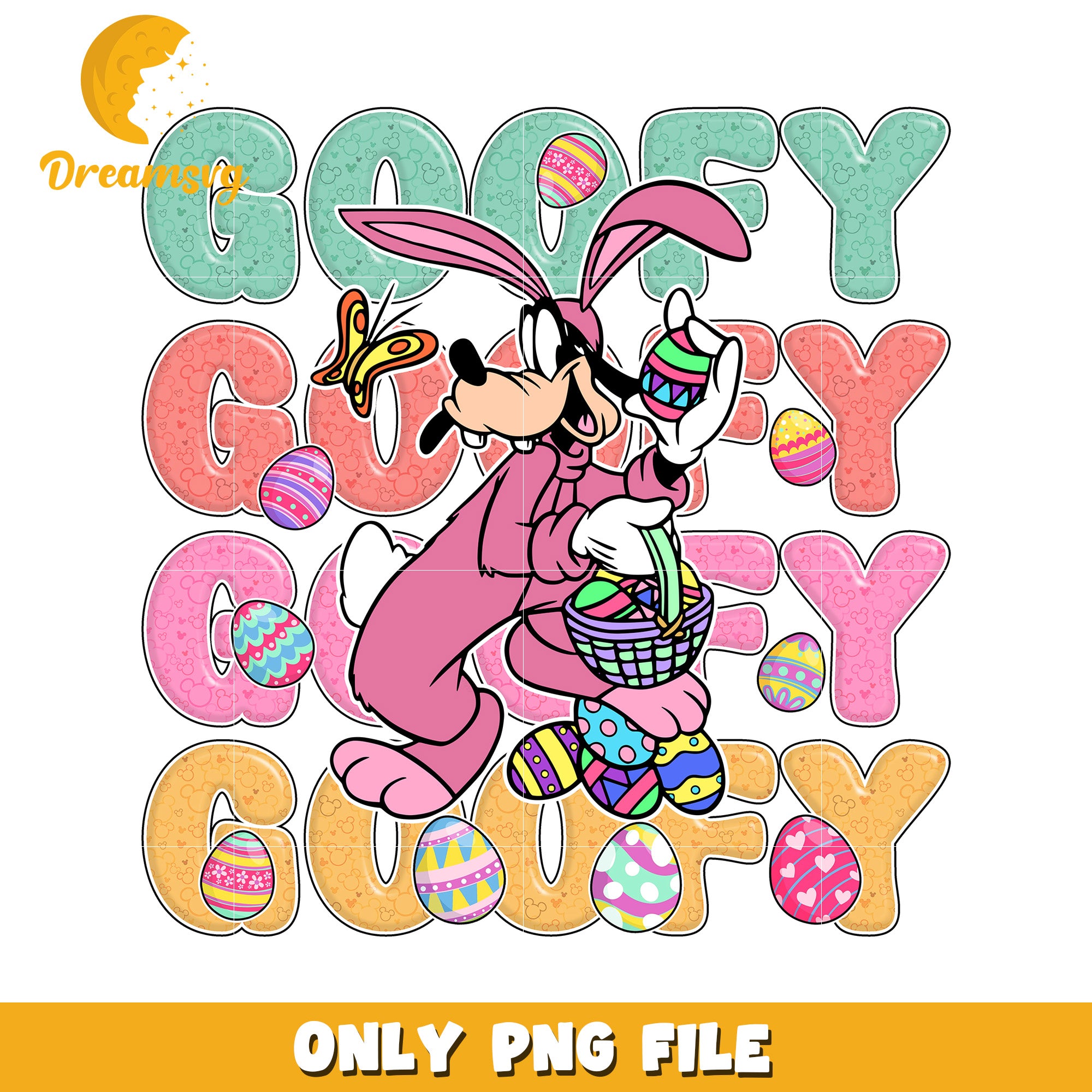 Goofy Easter Bunny PNG Sublimation – DreamSVG Store
