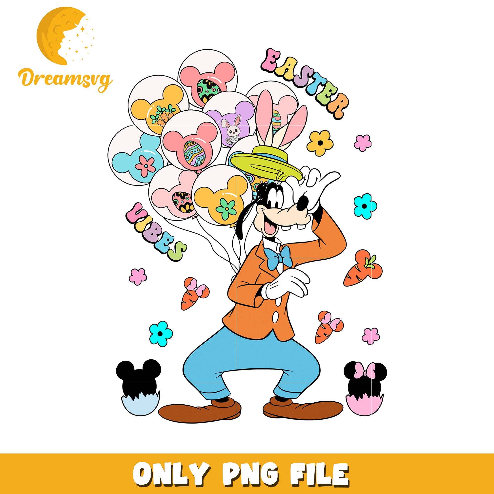 Goofy Easter PNG Clipart – DreamSVG Store
