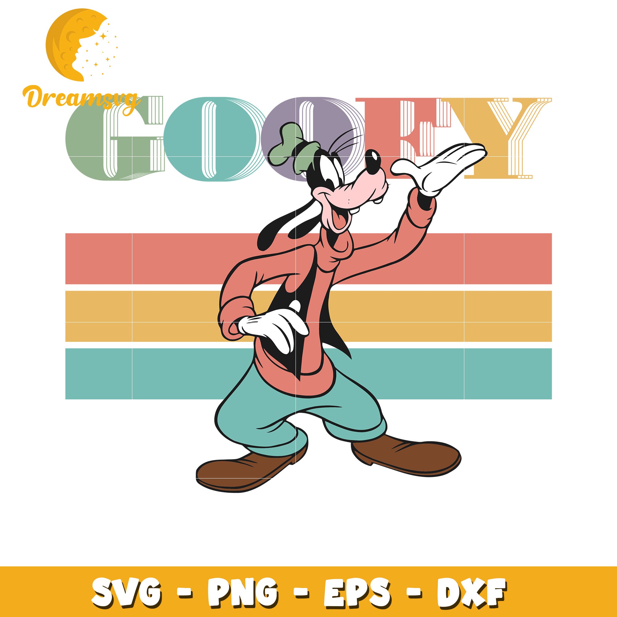 Goofy Retro SVG PNG EPS DXF Cut File – DreamSVG Store