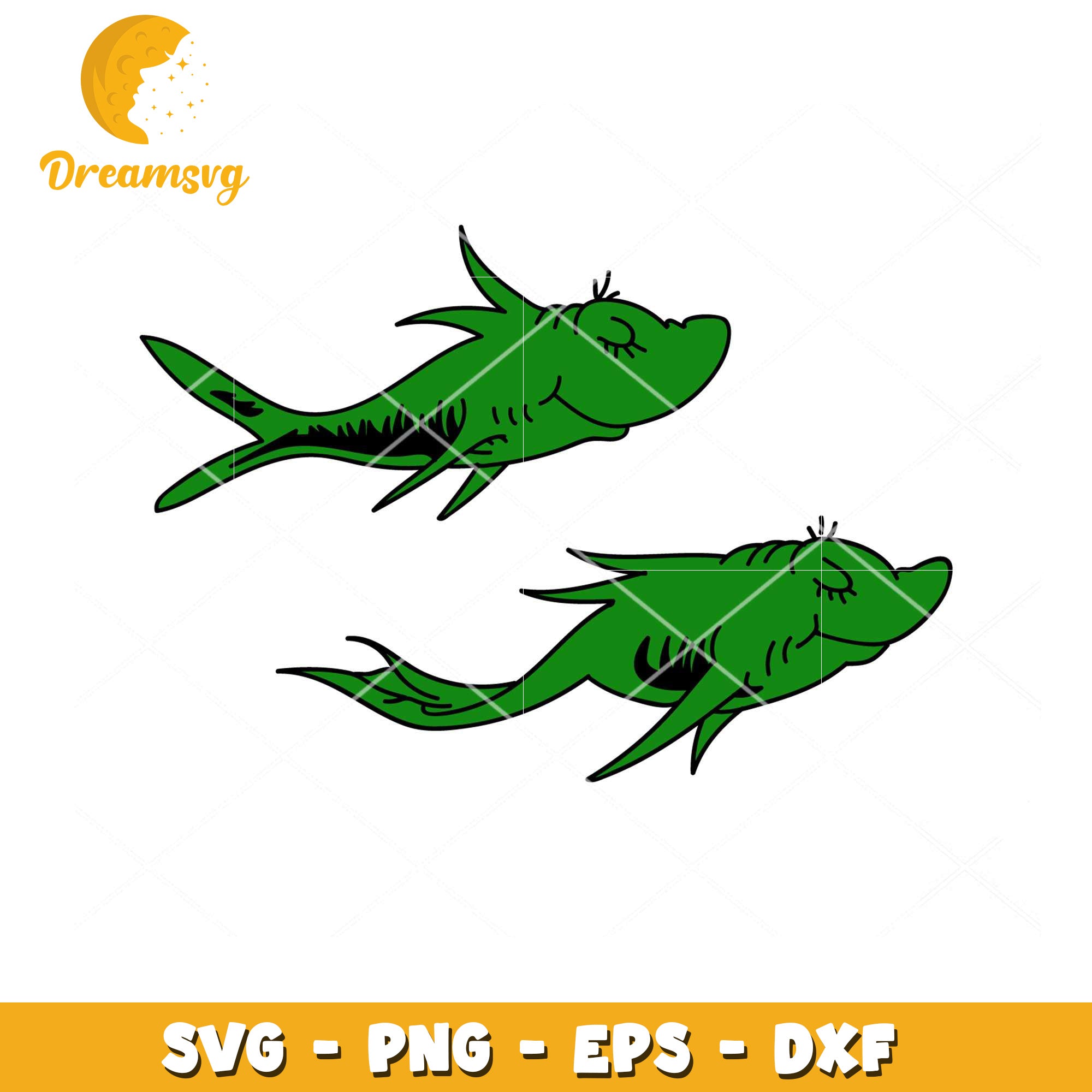 Green Fish SVG Cut File Instant Download – DreamSVG Store