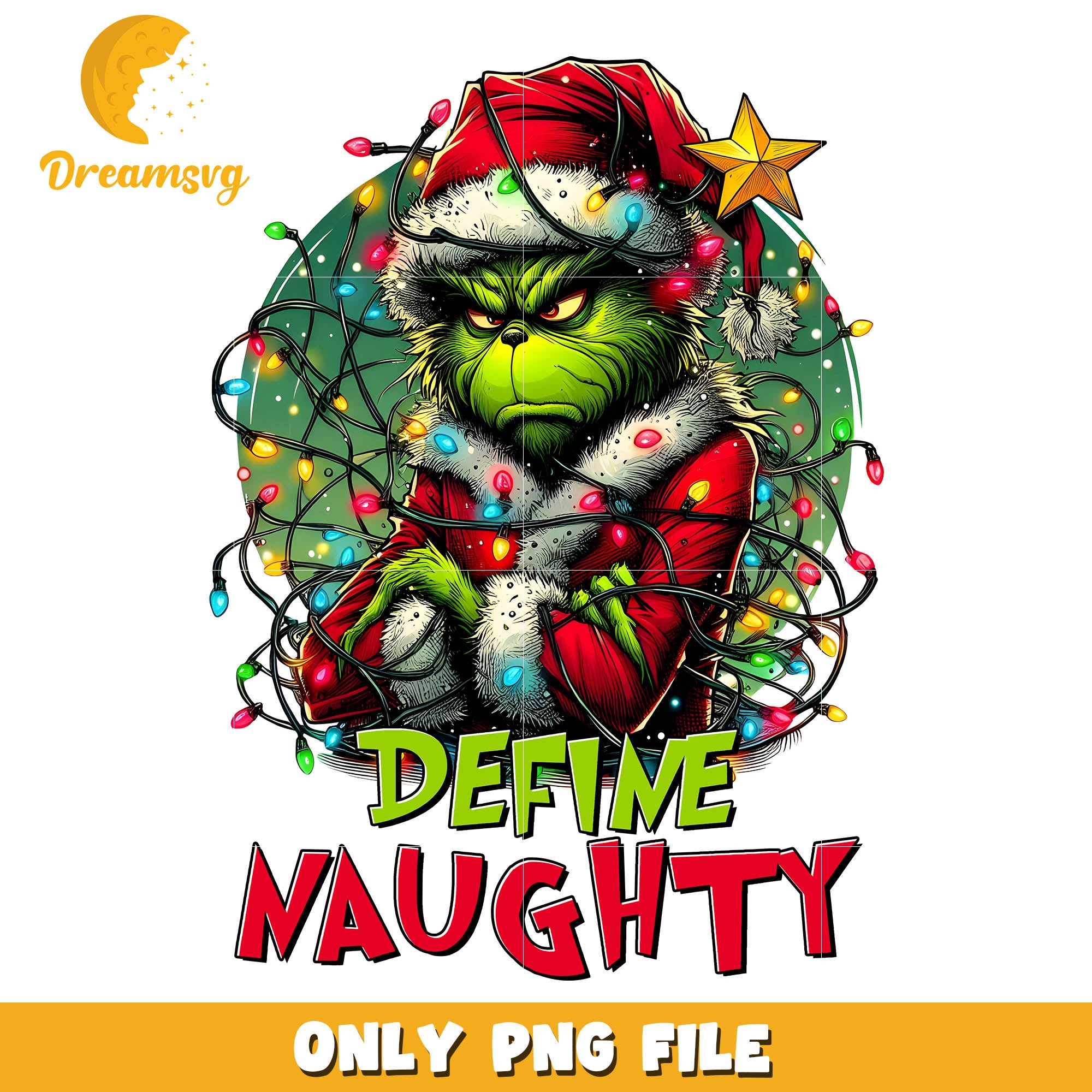 Grinch define naughty png, grinch christmas lights png – DreamSVG Store