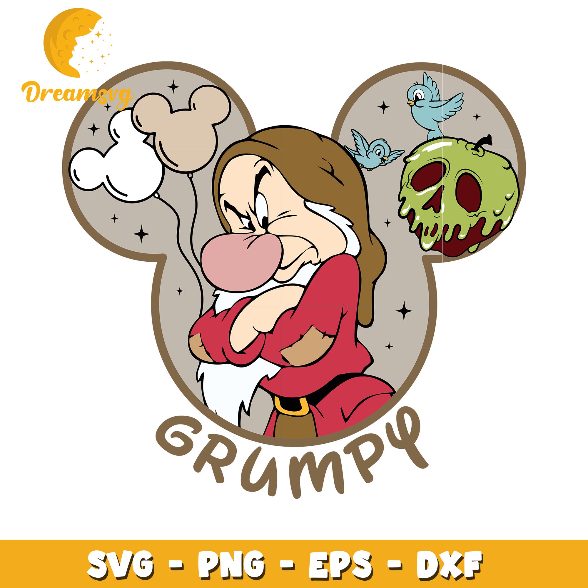 Grumpy Dwarf SVG PNG EPS DXF – DreamSVG Store
