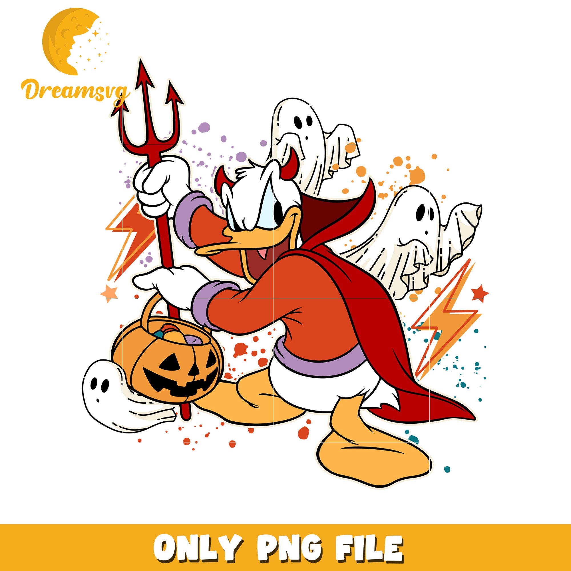 Halloween Devil Donald Duck PNG – DreamSVG Store