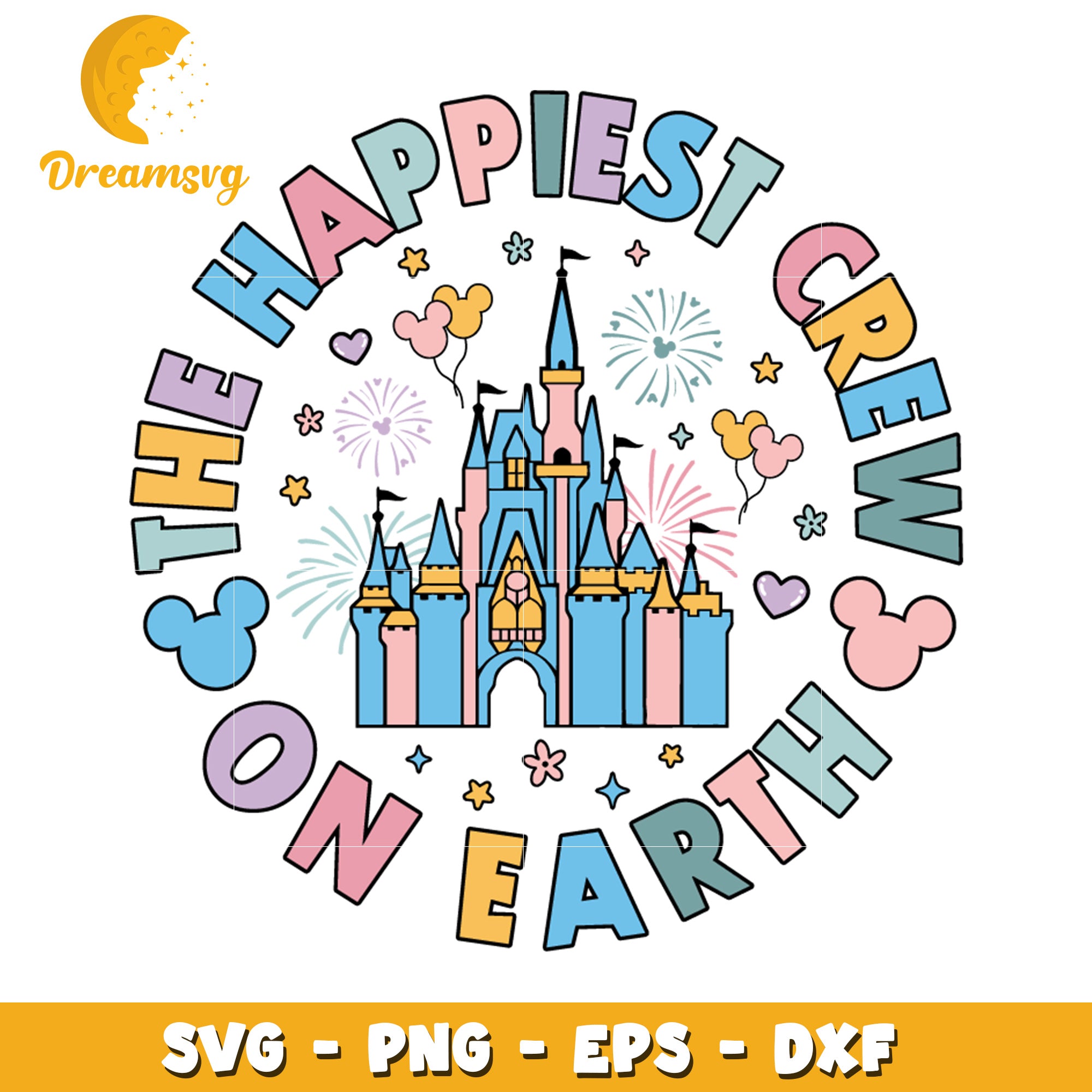 Happiest Crew on Earth SVG Cut File – DreamSVG Store