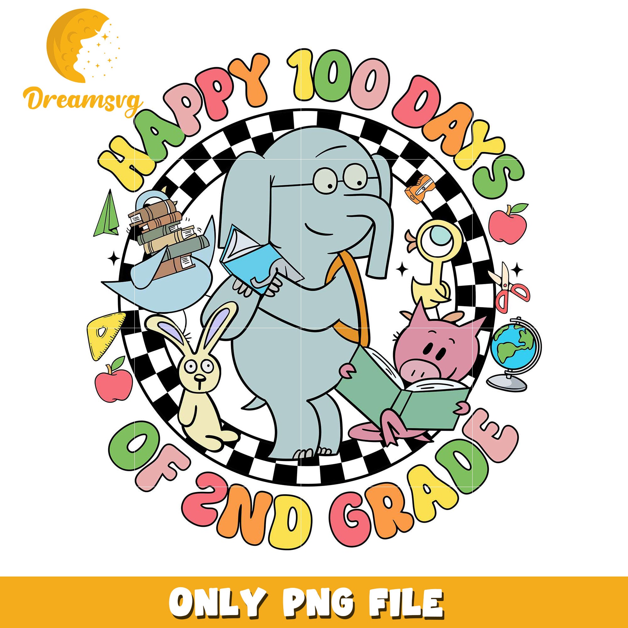 Happy 100 Days 2nd Grade PNG – DreamSVG Store