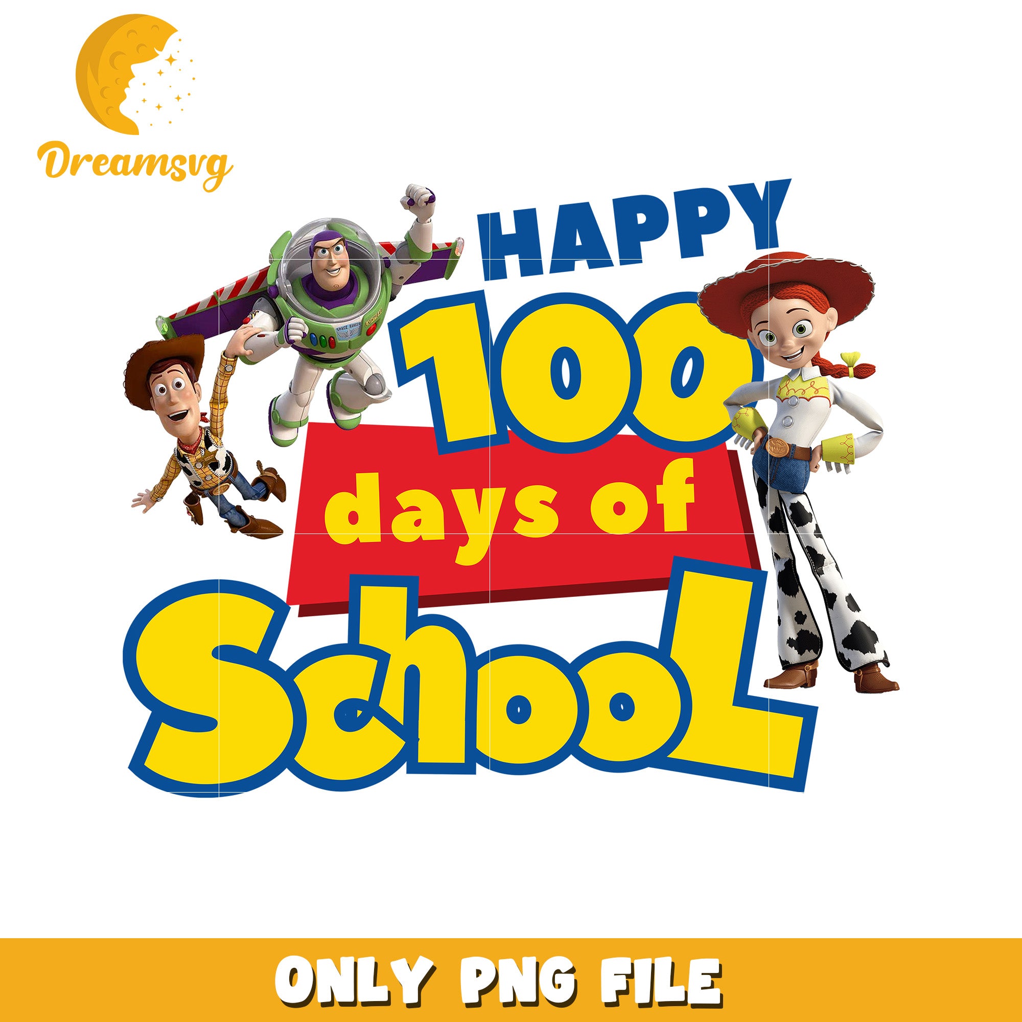 Happy 100 Days of School PNG File for Classroom Decor – DreamSVG Store