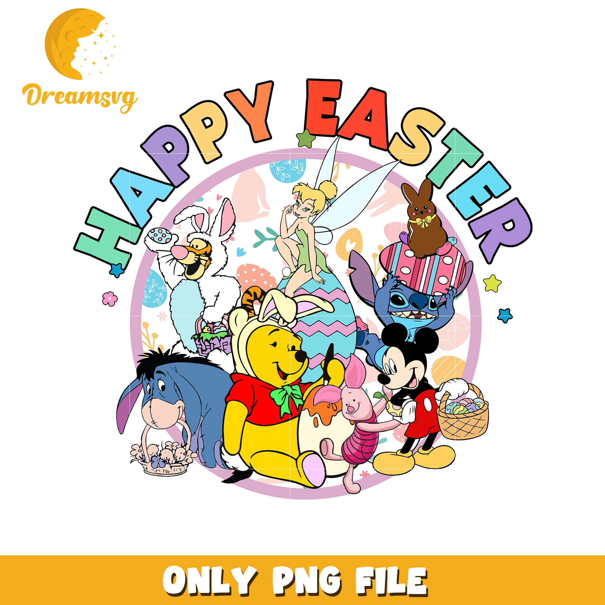 Happy Easter Characters PNG Fun for Kids and Celebrations – DreamSVG Store