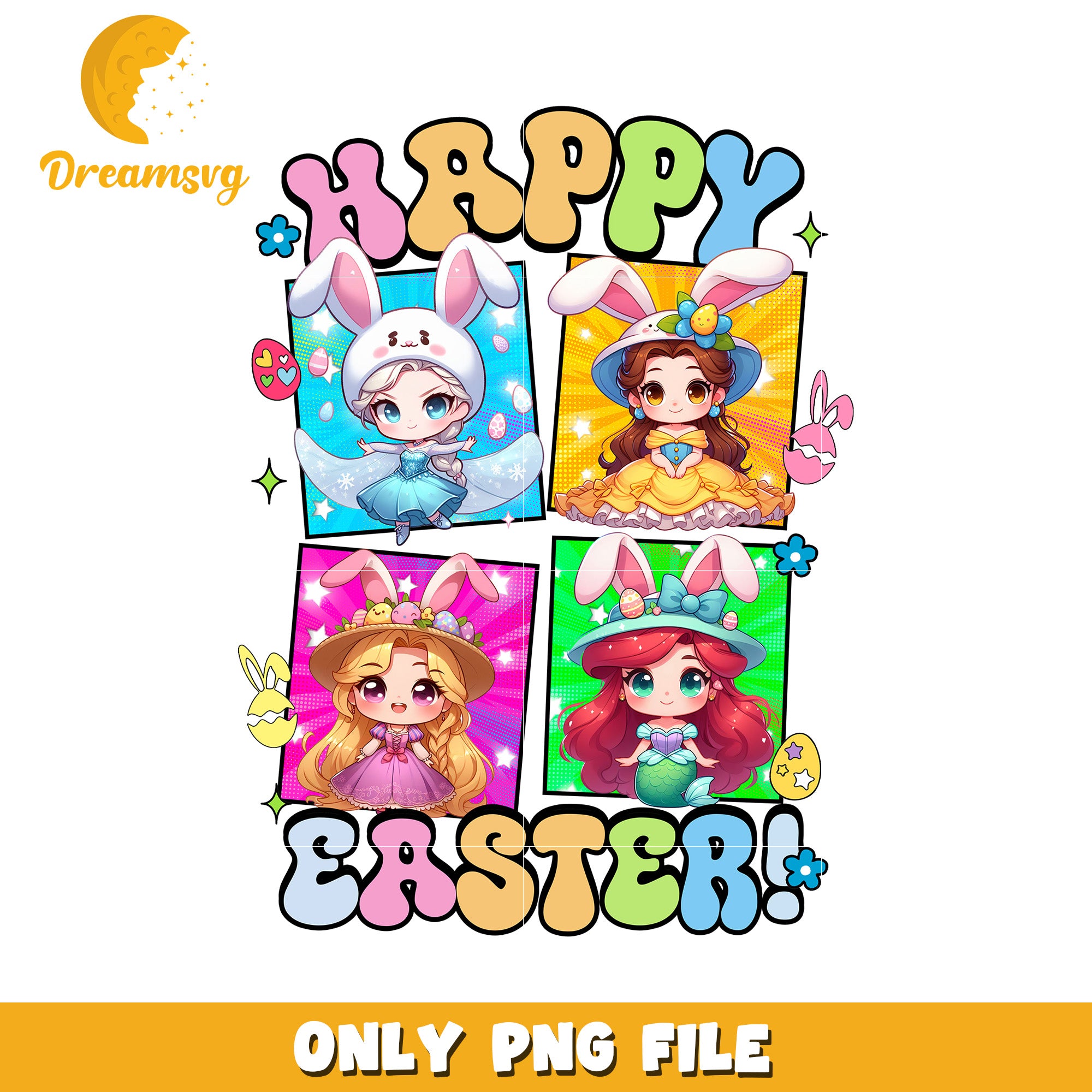 Happy Easter Disney Princess PNG – DreamSVG Store