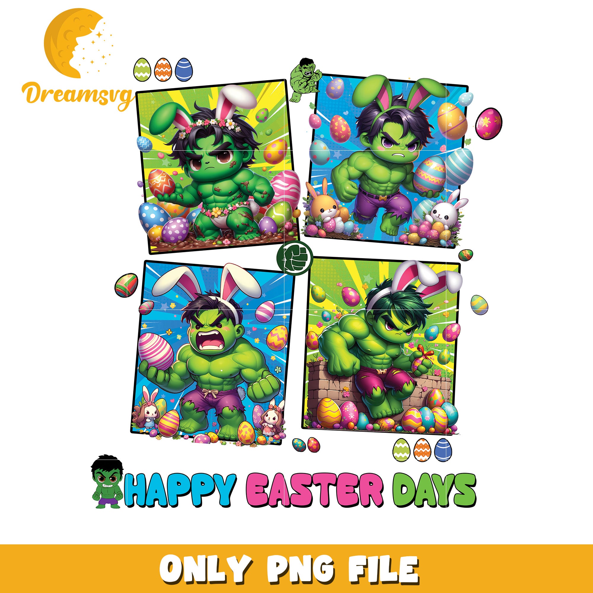Happy Easter Hulk PNG Image – DreamSVG Store