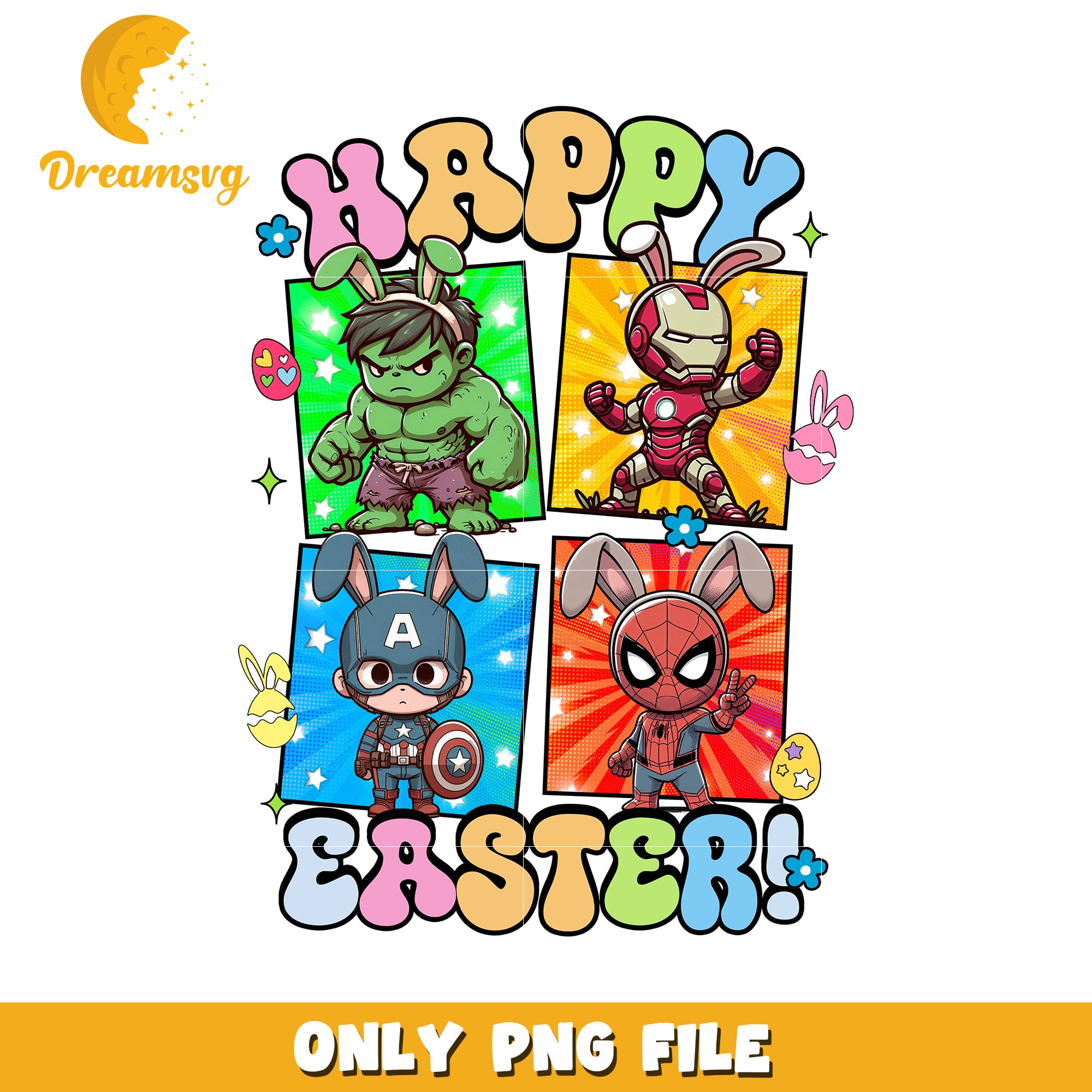 Happy Easter Marvel PNG – DreamSVG Store