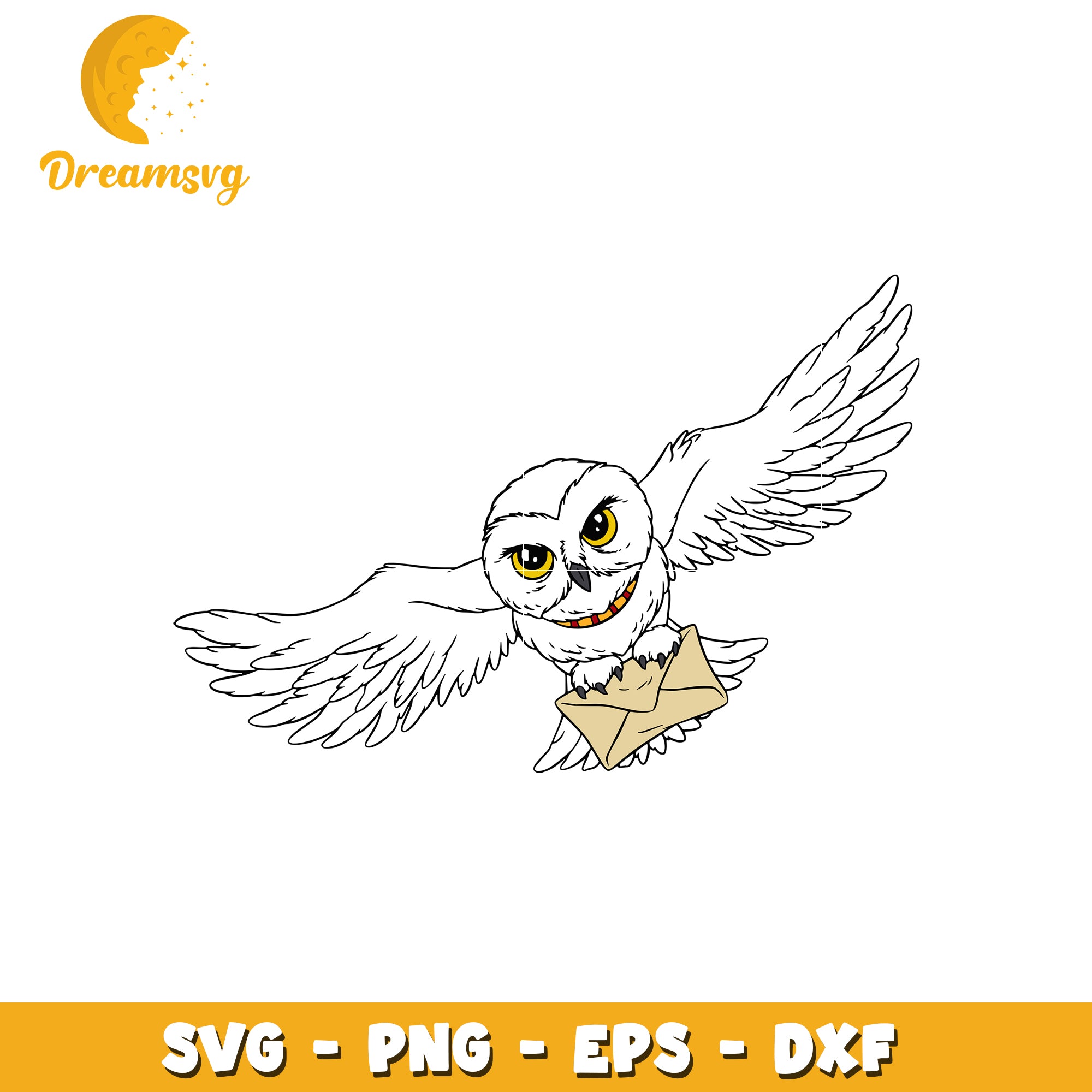 Hedwig Owl SVG PNG EPS DXF – DreamSVG Store